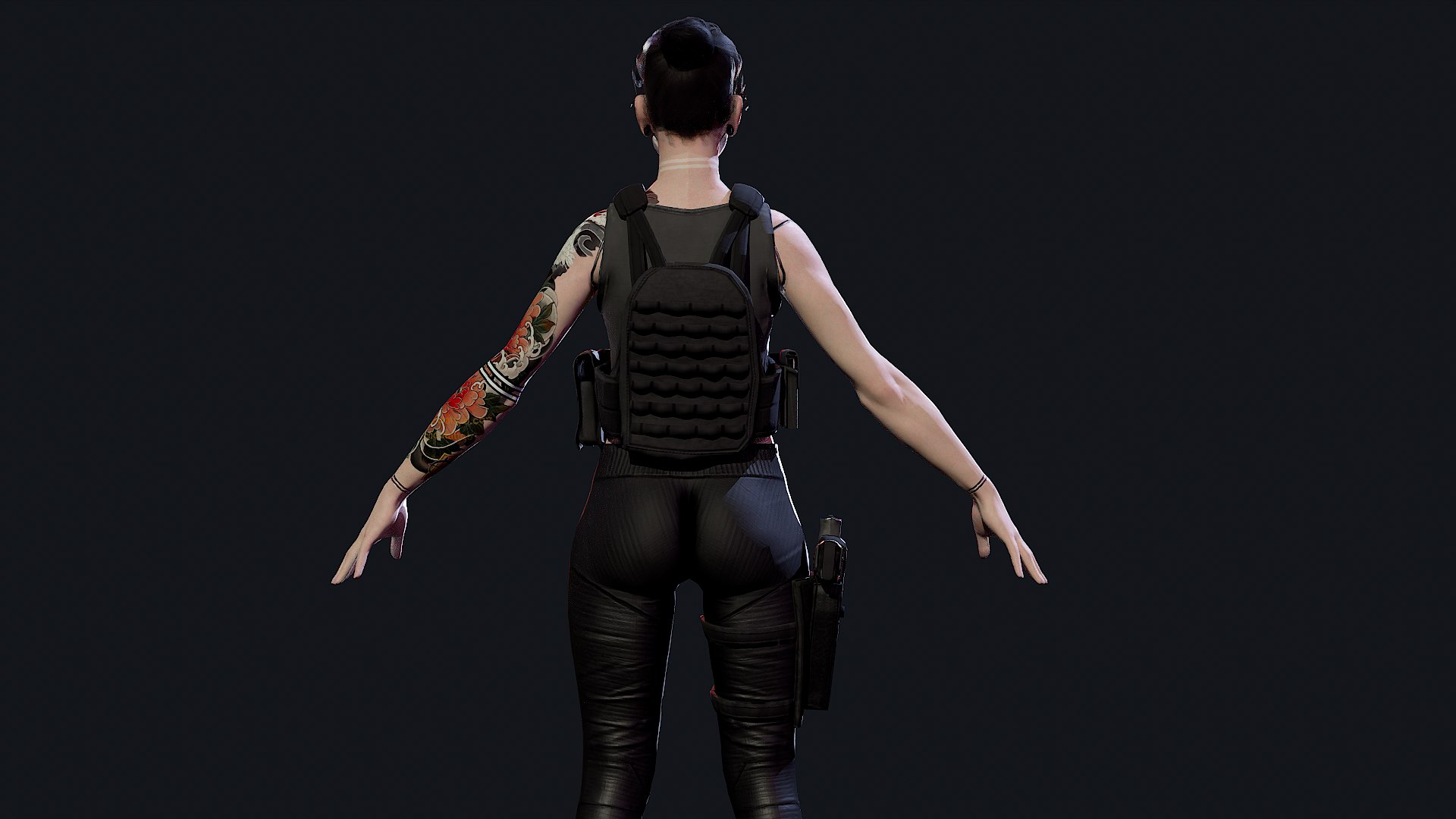 Cyberpunk Mercenary Low-poly 3D Model - TurboSquid 2134872