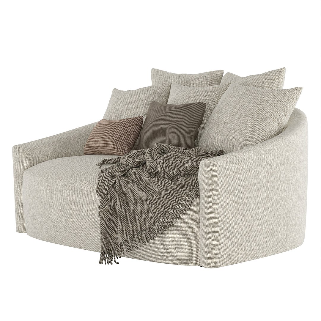 Kya Upholstered Media Lounge Chair 3D - TurboSquid 1997096