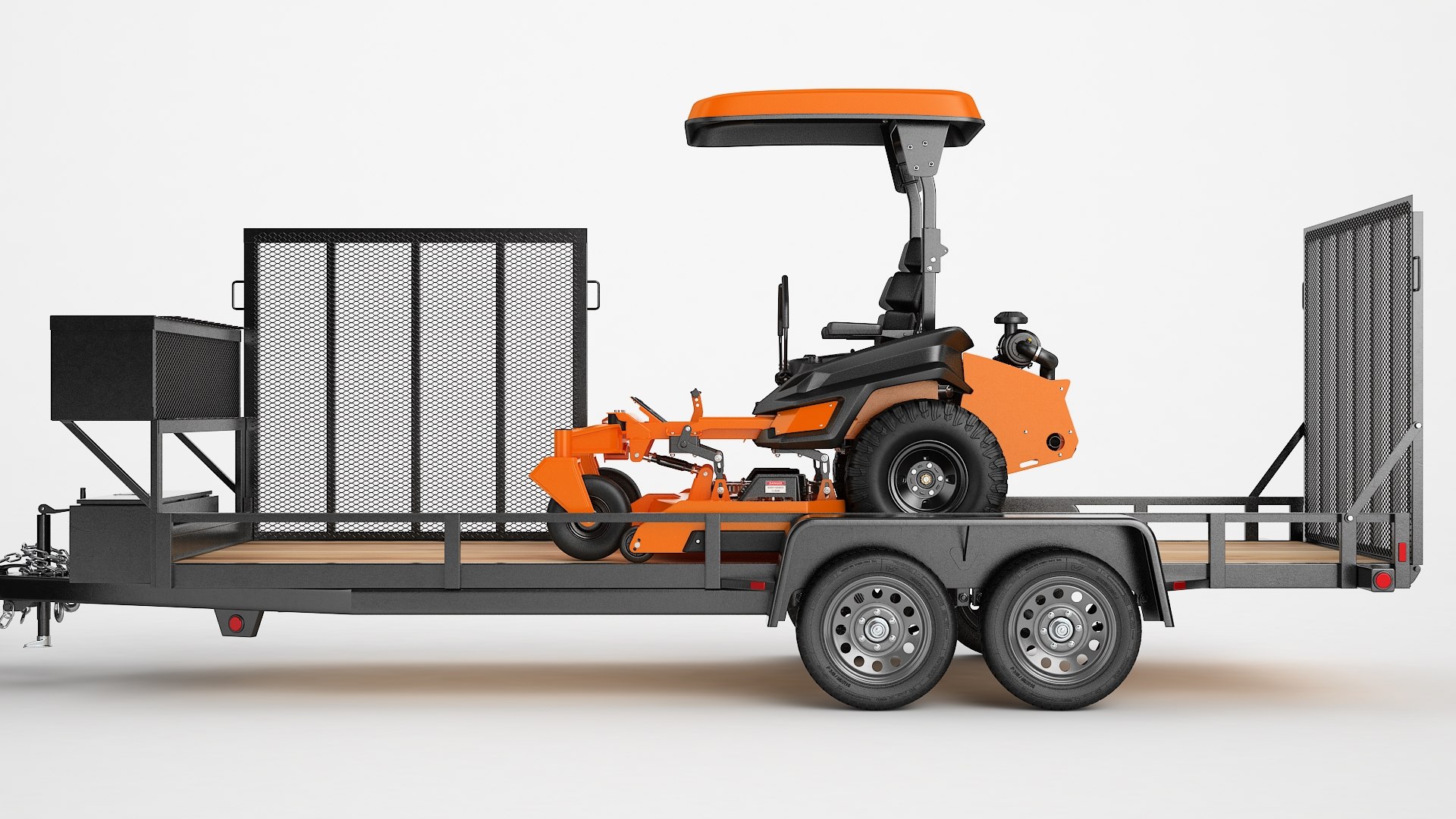 Dodge Ram 3500 HD 2021 with Landscape Pro Trailer 01 3D model ...