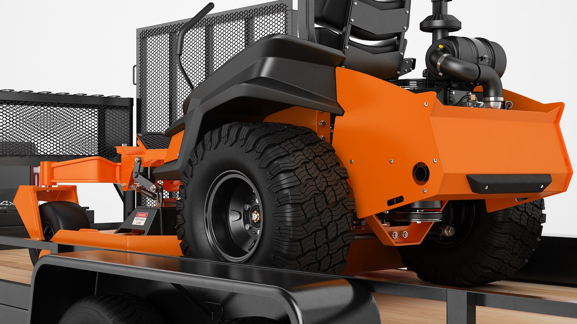 Dodge Ram 3500 HD 2021 with Landscape Pro Trailer 01 3D model ...