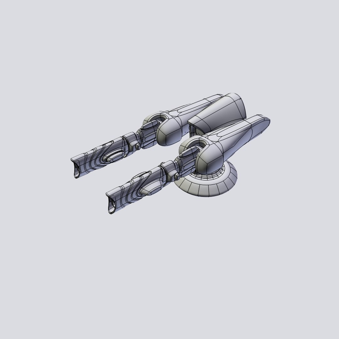 3d Model Of Modular Gun