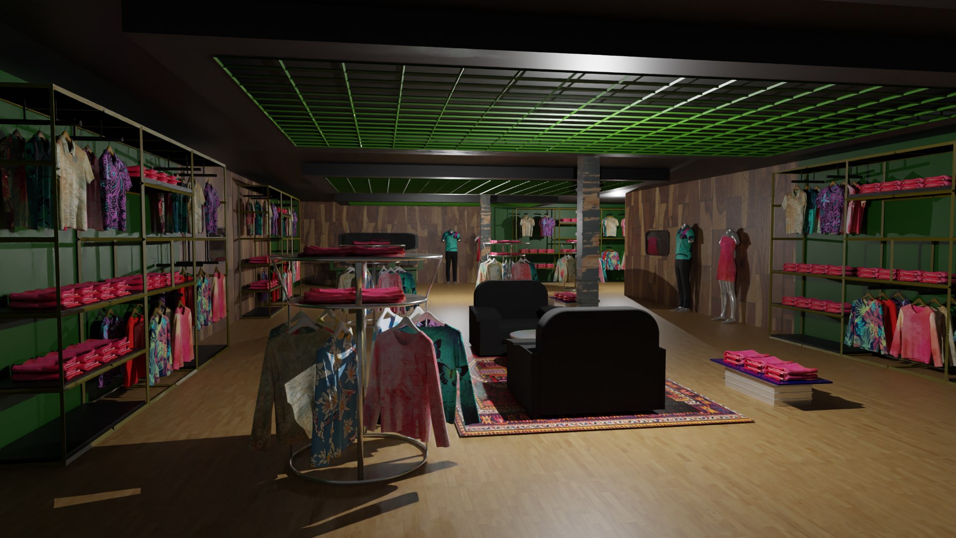 3D Clothing Store Interior Model - TurboSquid 2157379