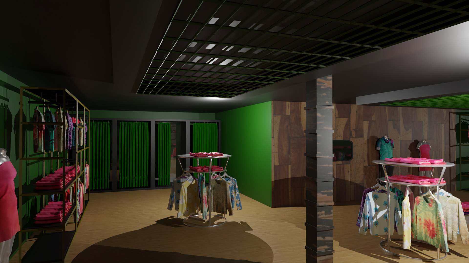 3D Clothing Store Interior Model - TurboSquid 2157379