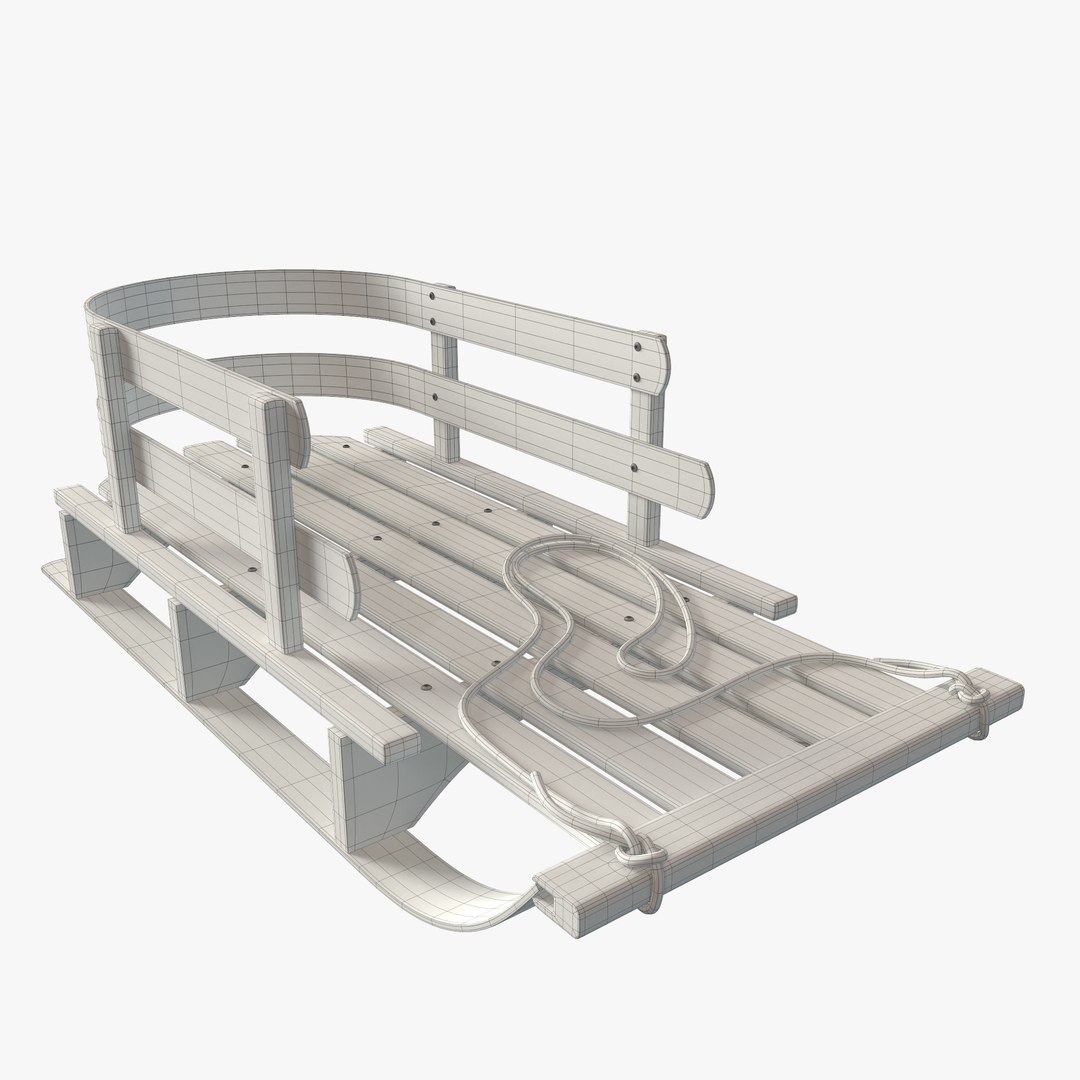 Wood Sled 3D Model - TurboSquid 2022950