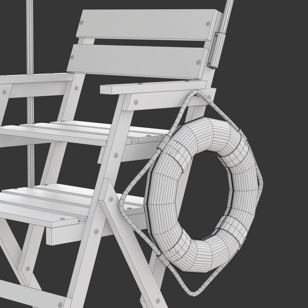 Chair life guard model - TurboSquid 1235807