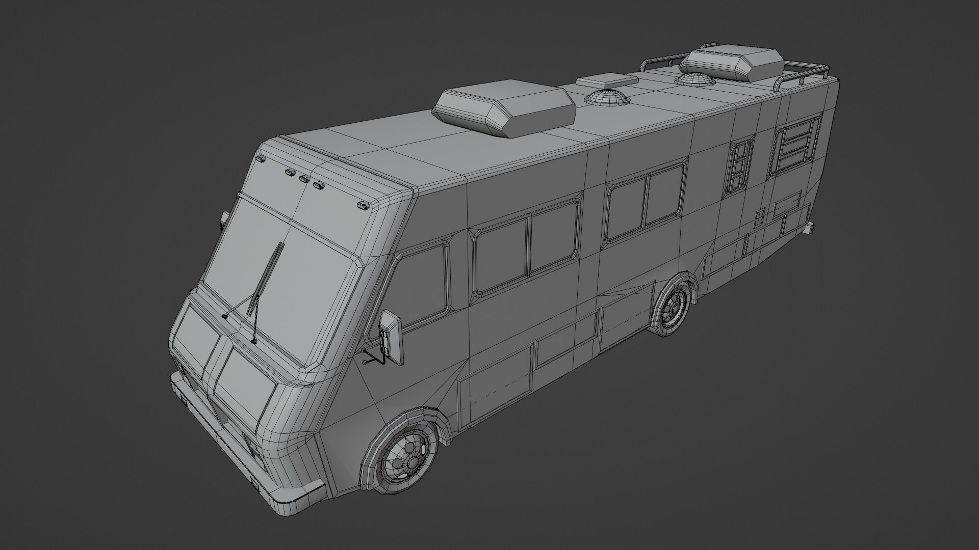 3D Model 1986 Fleetwood Bounder RV Breaking Bads Caravan Low-poly 3D ...