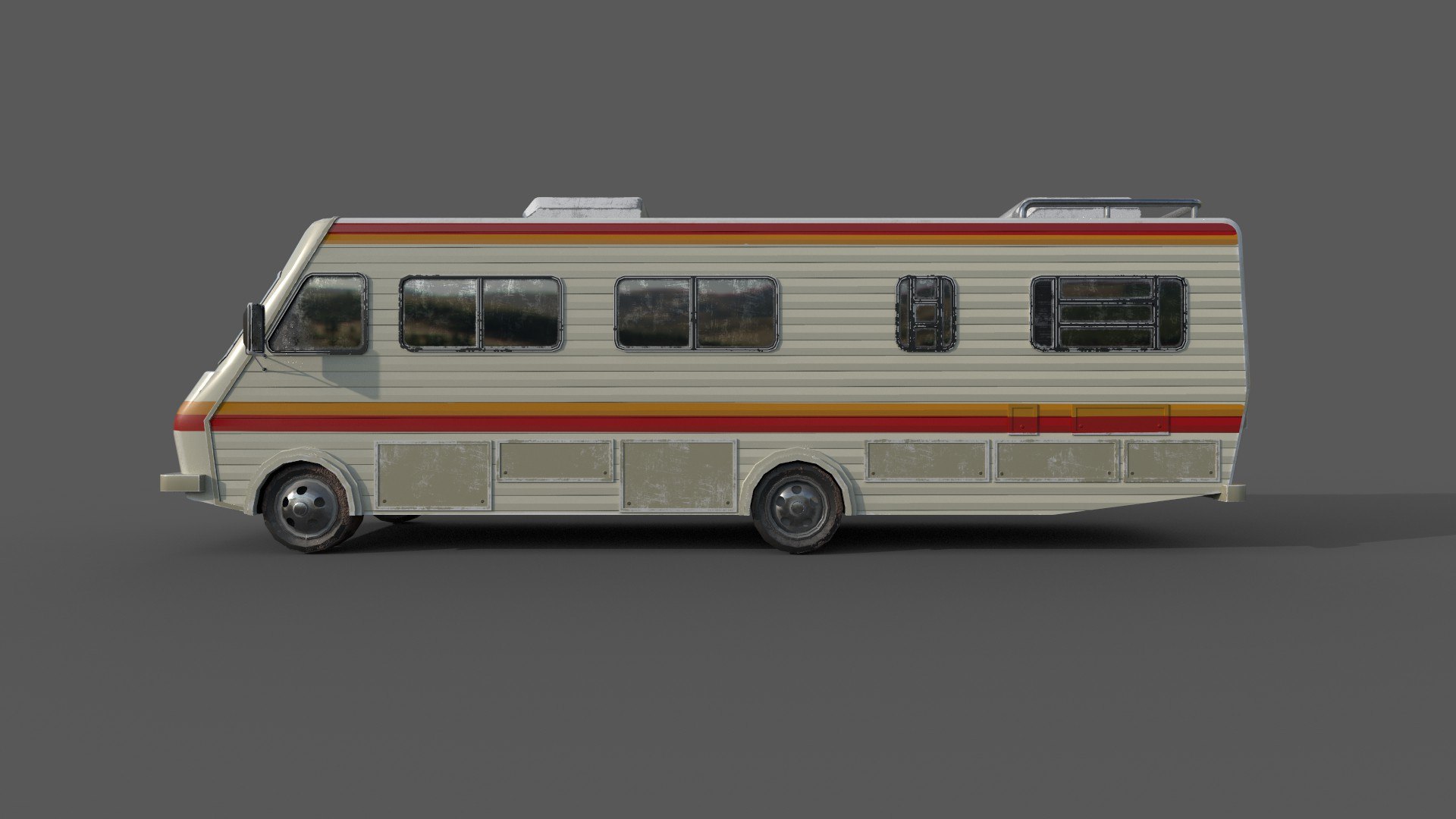 3D Model 1986 Fleetwood Bounder RV Breaking Bads Caravan Low-poly 3D ...