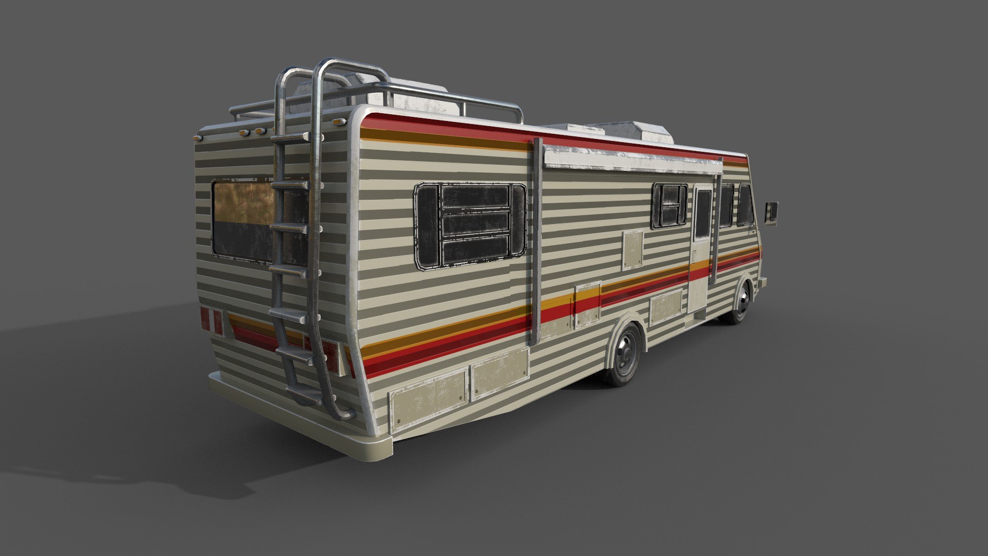 3D Model 1986 Fleetwood Bounder RV Breaking Bads Caravan Low-poly 3D ...