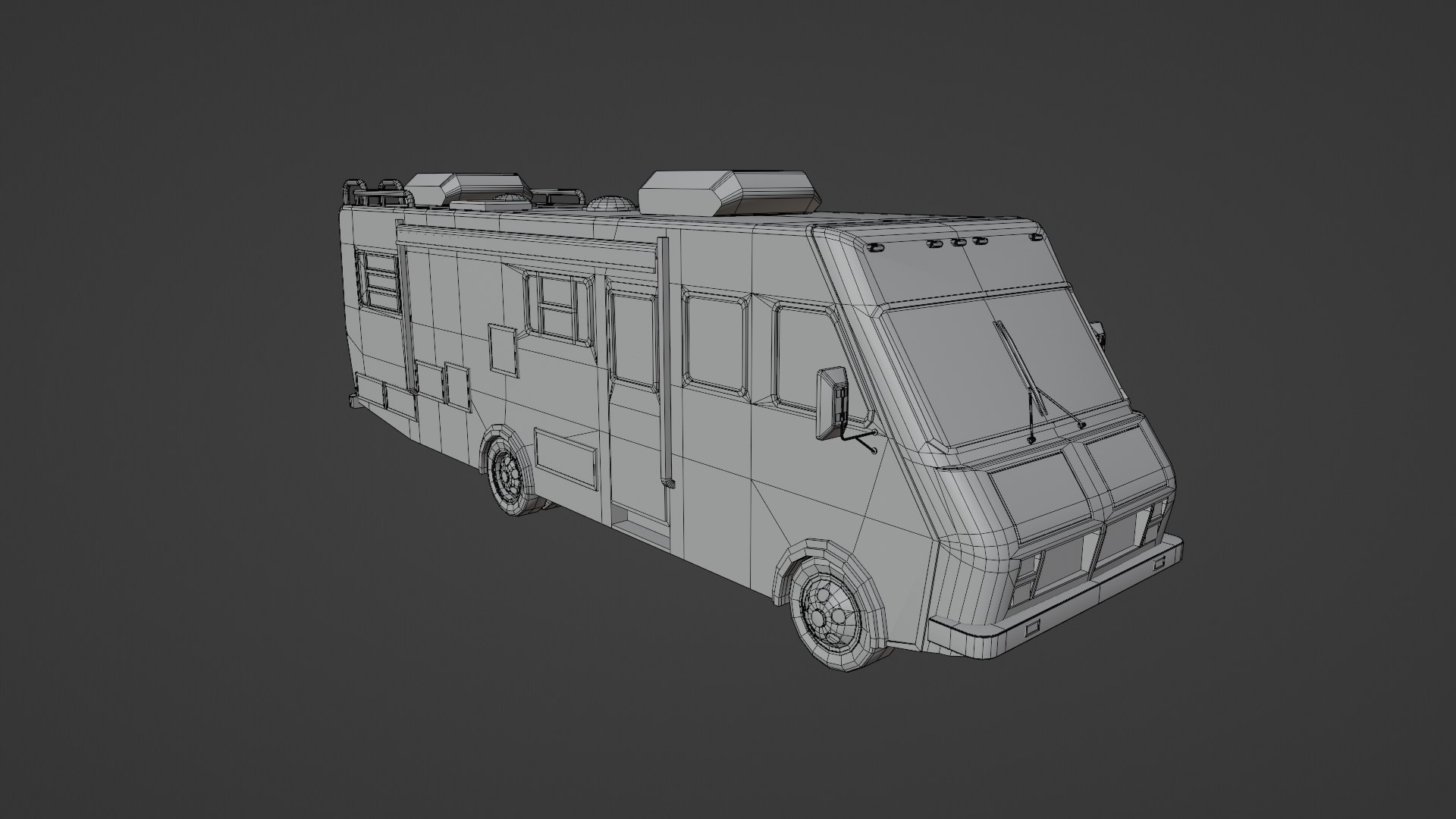 3D Model 1986 Fleetwood Bounder RV Breaking Bads Caravan Low-poly 3D ...