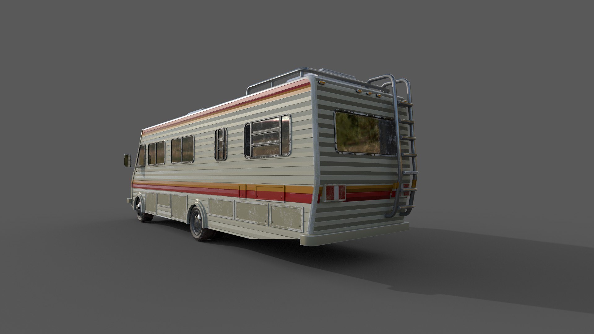 3D Model 1986 Fleetwood Bounder RV Breaking Bads Caravan Low-poly 3D ...