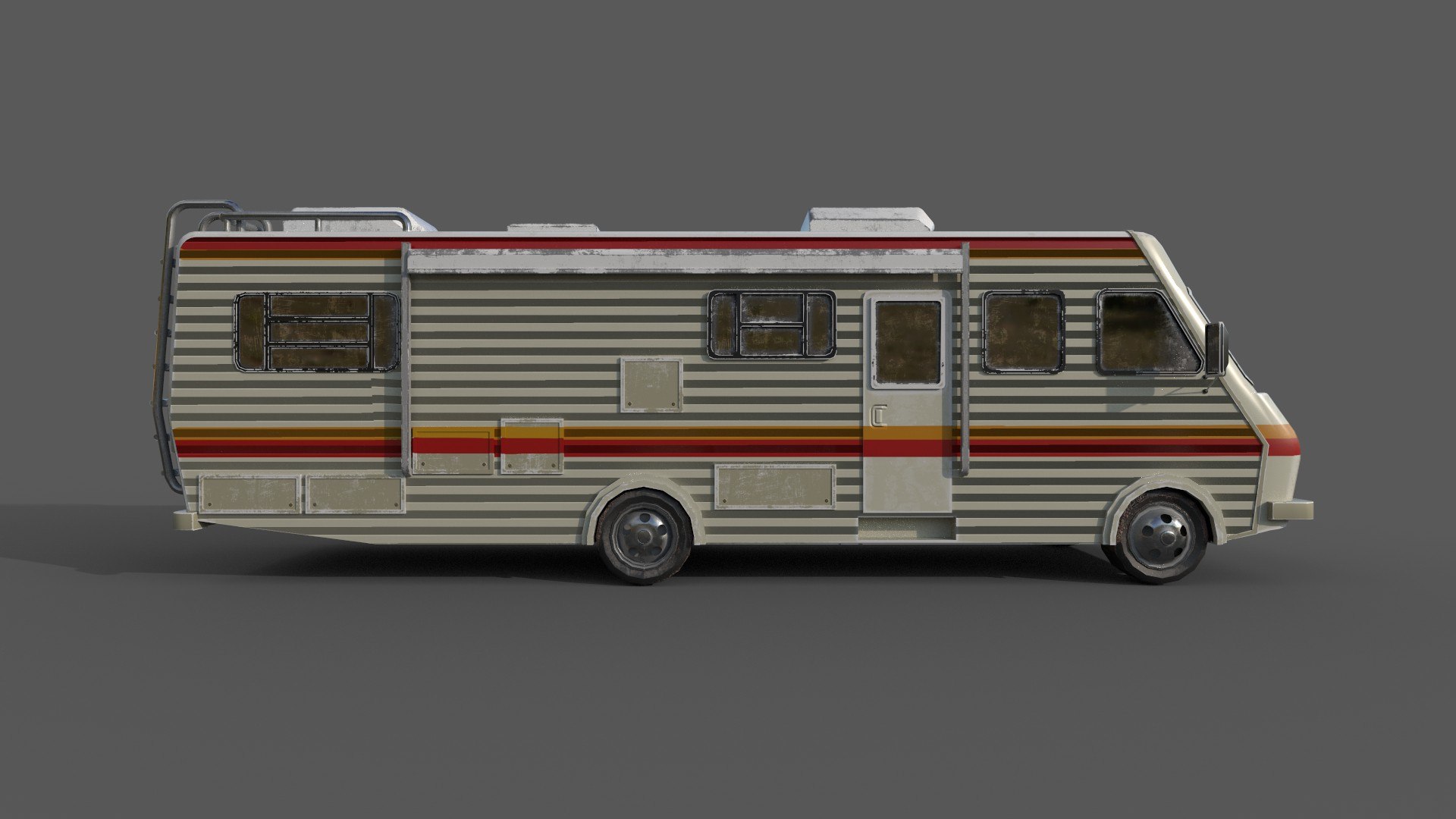 3D Model 1986 Fleetwood Bounder RV Breaking Bads Caravan Low-poly 3D ...