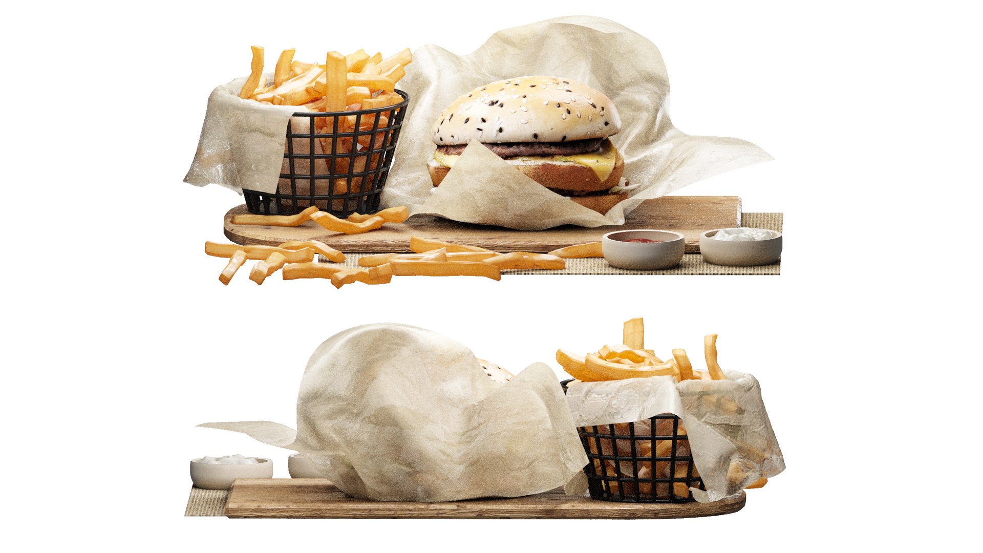 Burger Model - TurboSquid 2345820