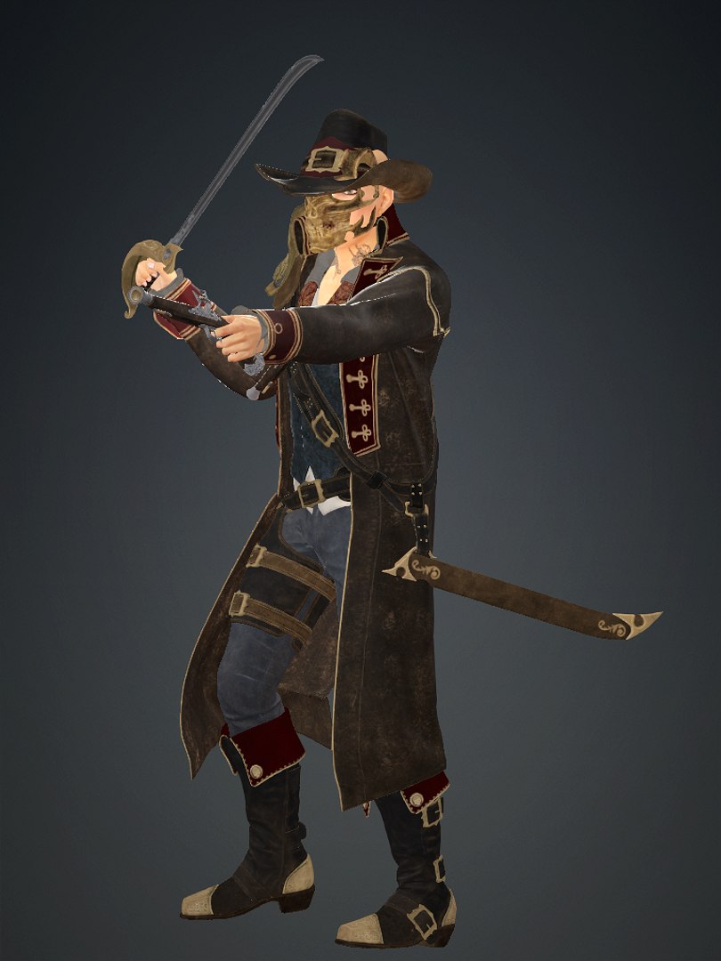 3D Realistic Rigged Western Action Warrior-Ellyn Character 3D Model ...