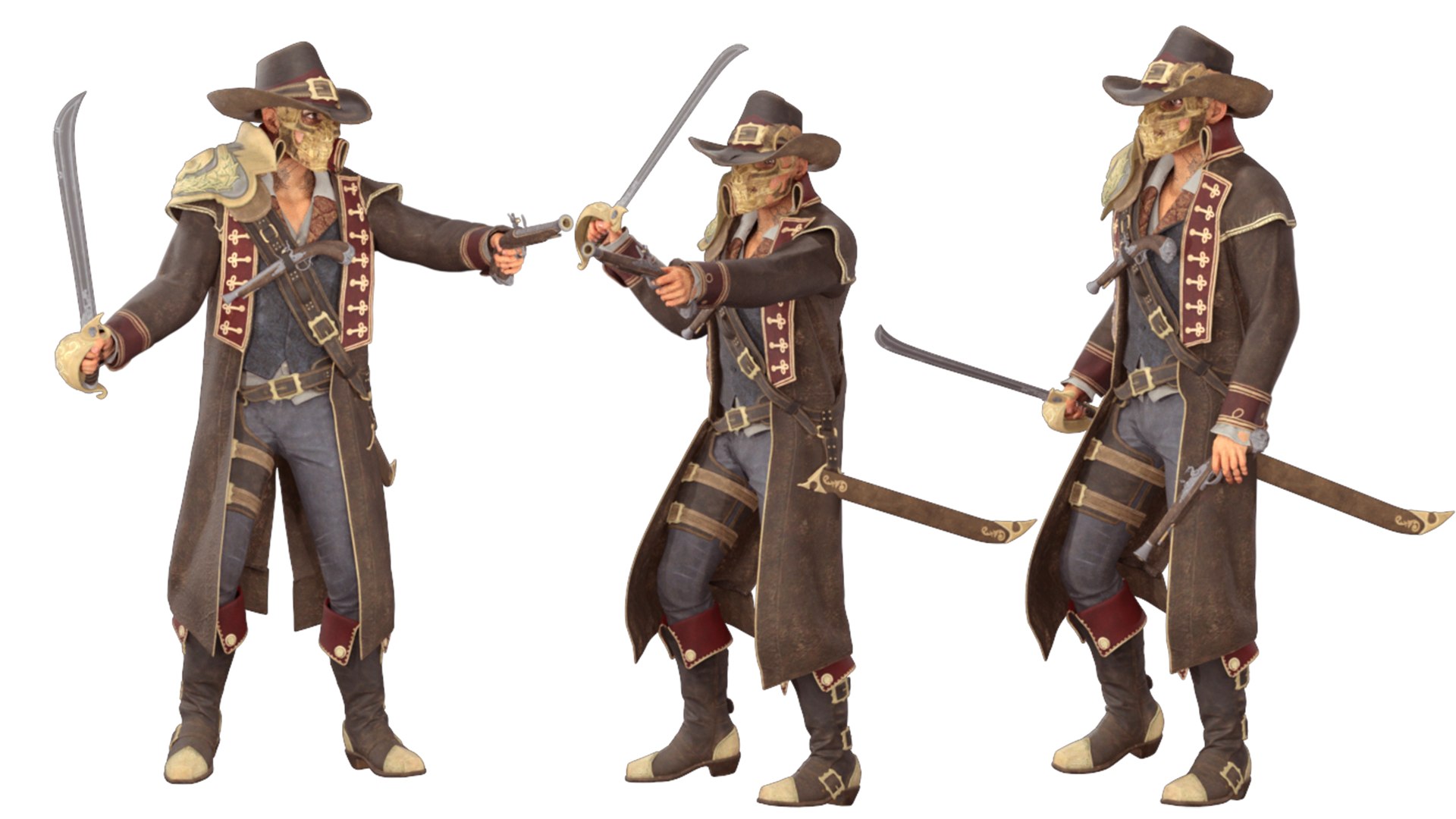 3D Realistic Rigged Western Action Warrior-Ellyn Character 3D Model ...