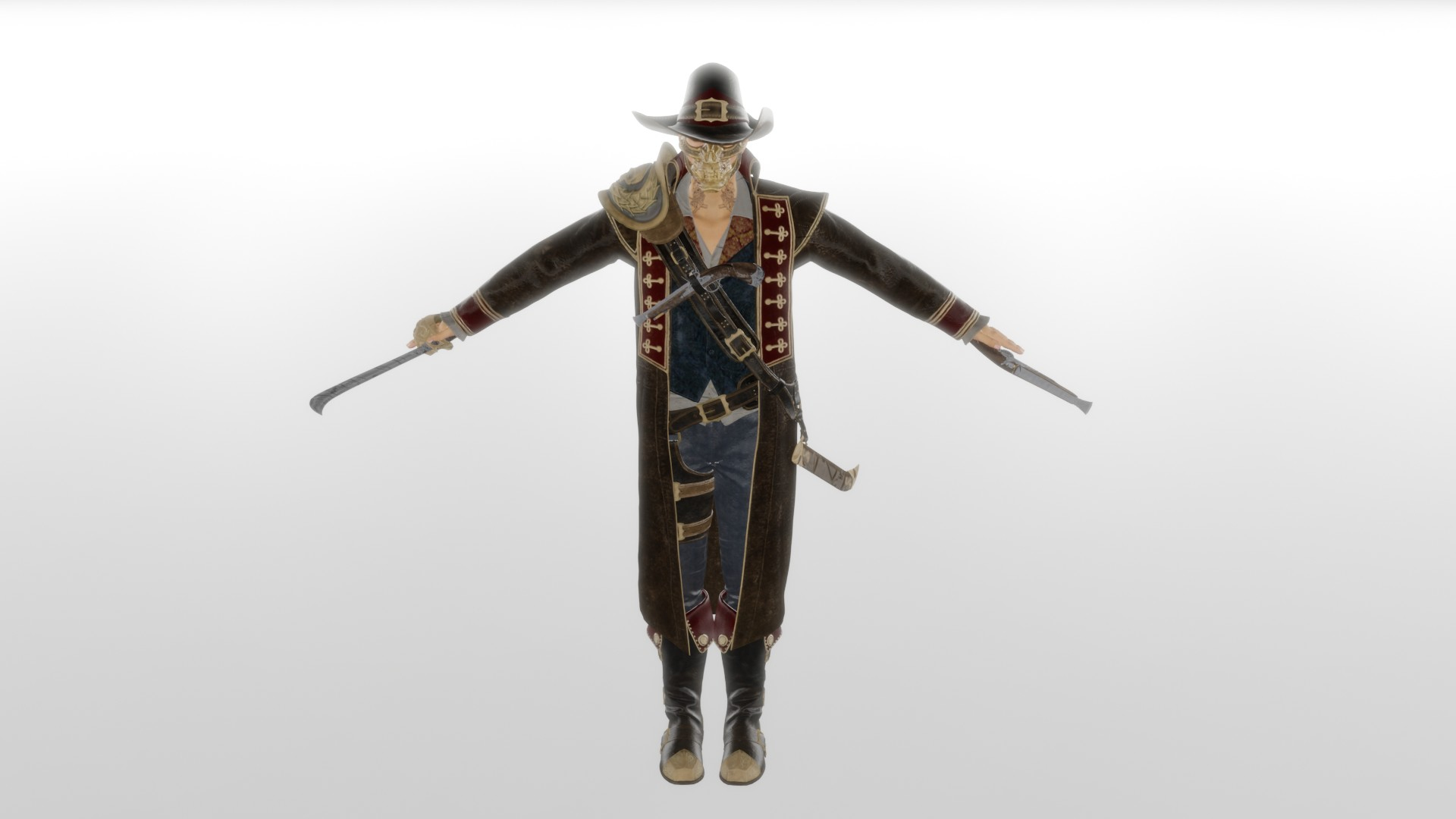 3D Realistic Rigged Western Action Warrior-Ellyn Character 3D Model ...