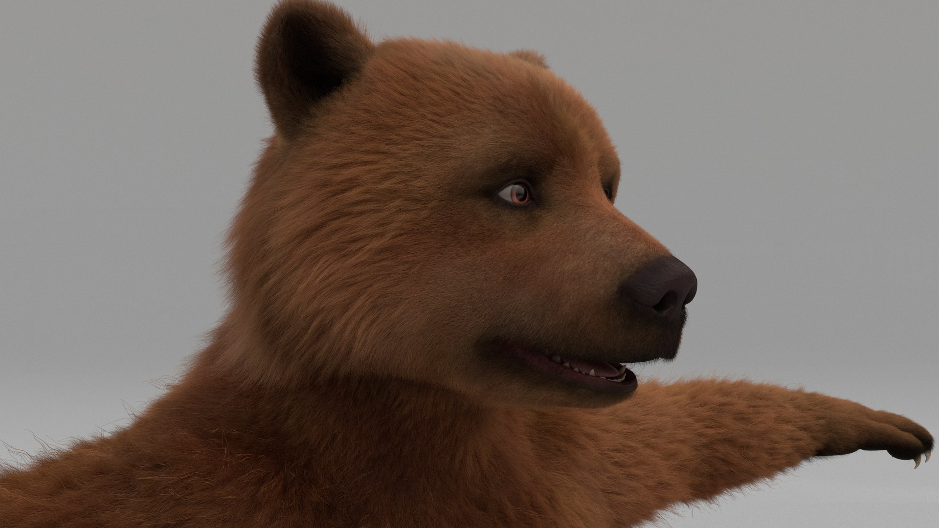Grizzly Bear FUR ANIMATED 3D Model - TurboSquid 1963210