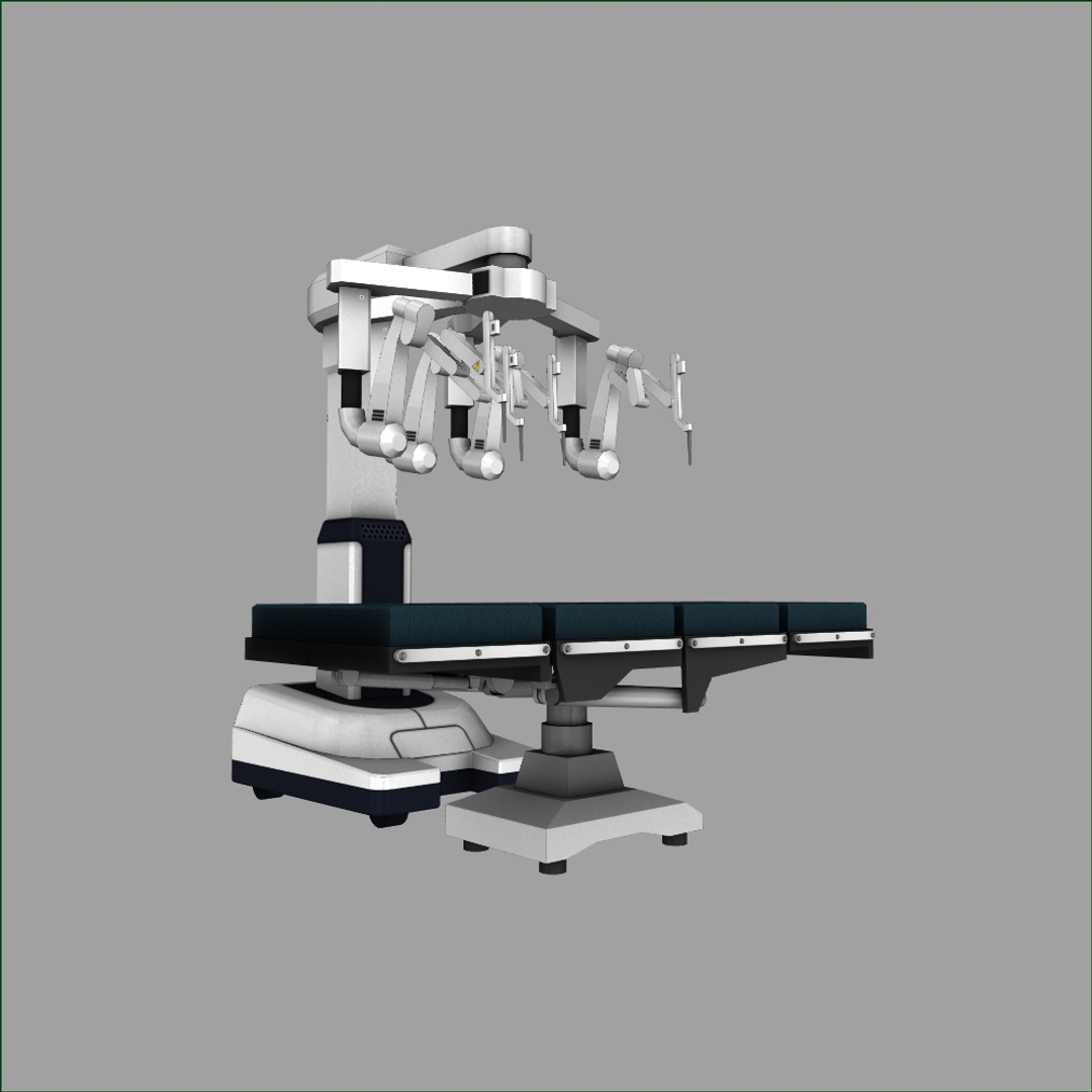 Robotic Surgery Device Operating Table 3d Model