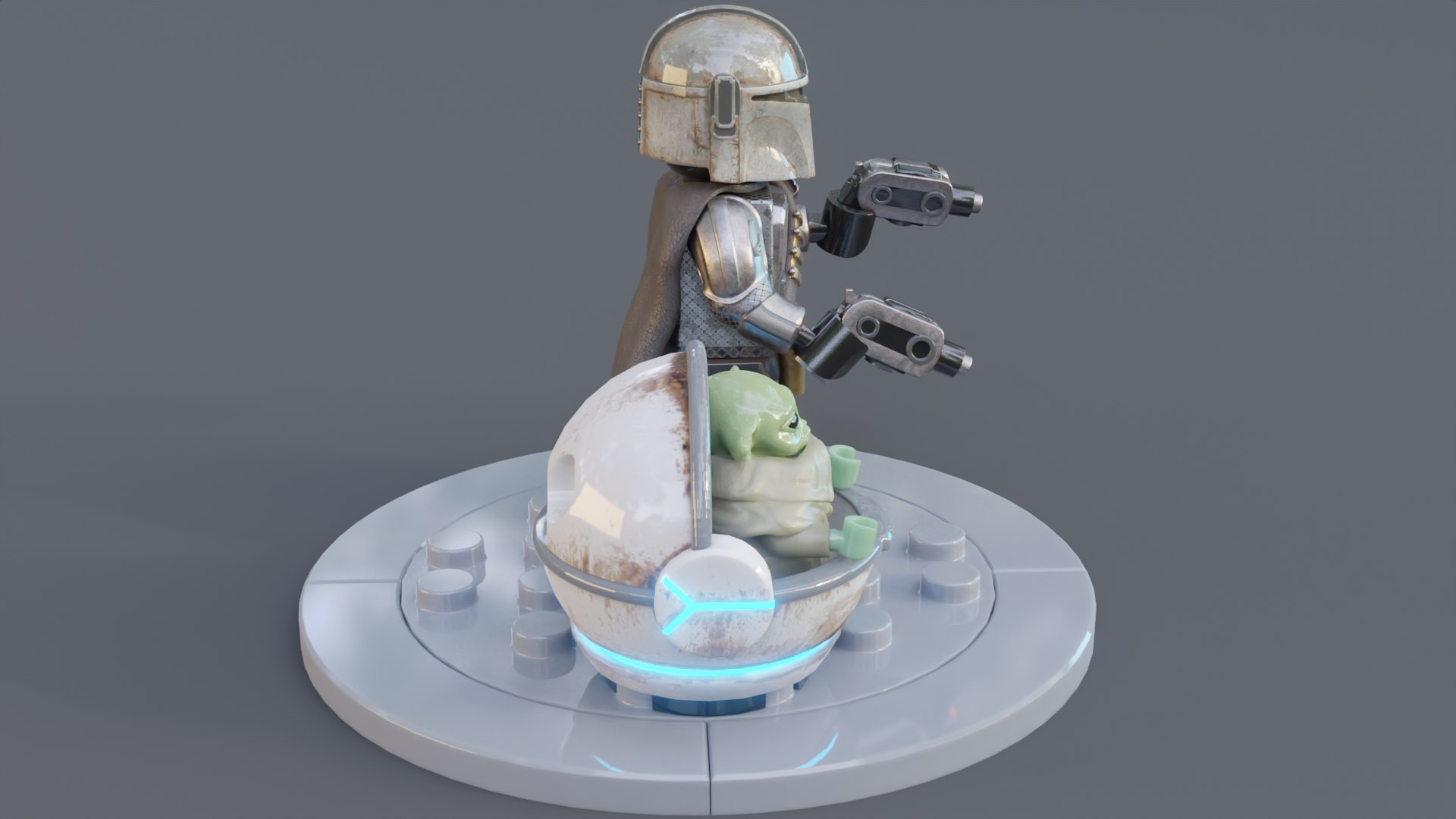 Mandalorian And Grogu 3D Model - TurboSquid 2142042