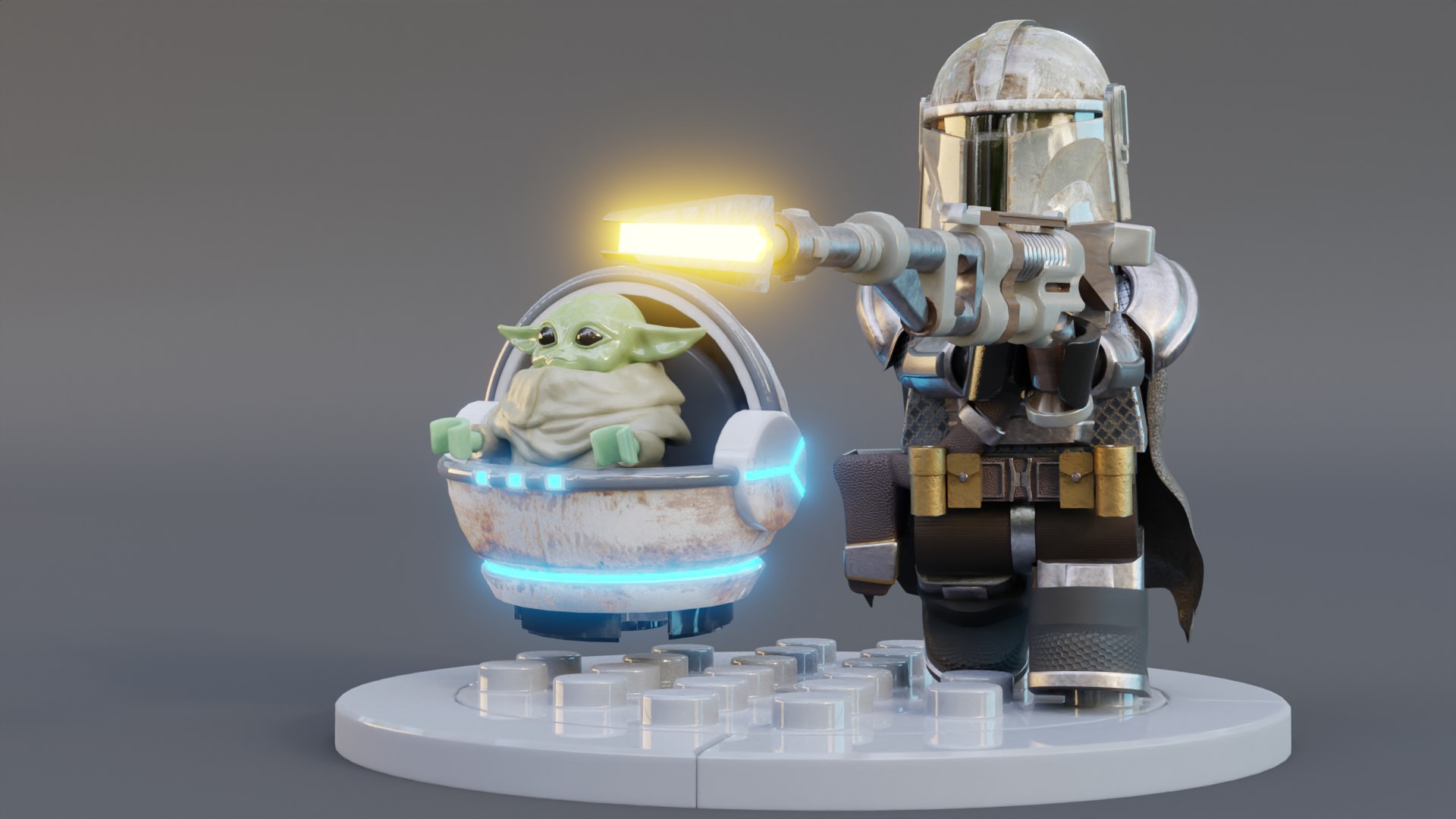 Mandalorian And Grogu 3D Model - TurboSquid 2142042