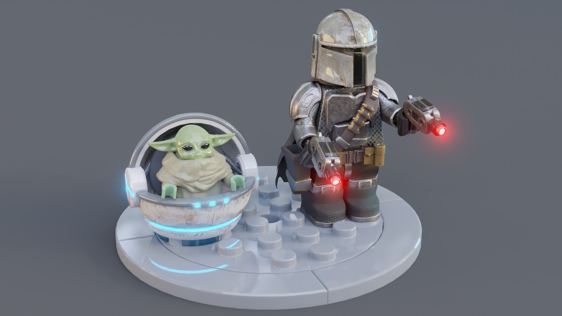 Mandalorian And Grogu 3D Model - TurboSquid 2142042