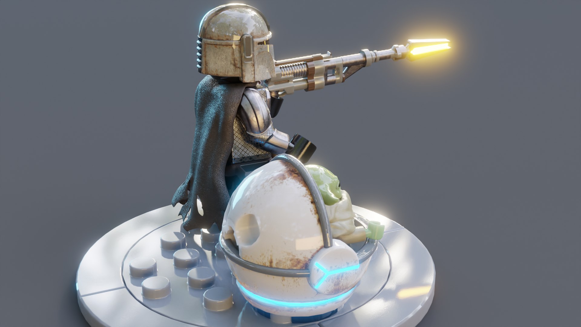 Mandalorian And Grogu 3D Model - TurboSquid 2142042
