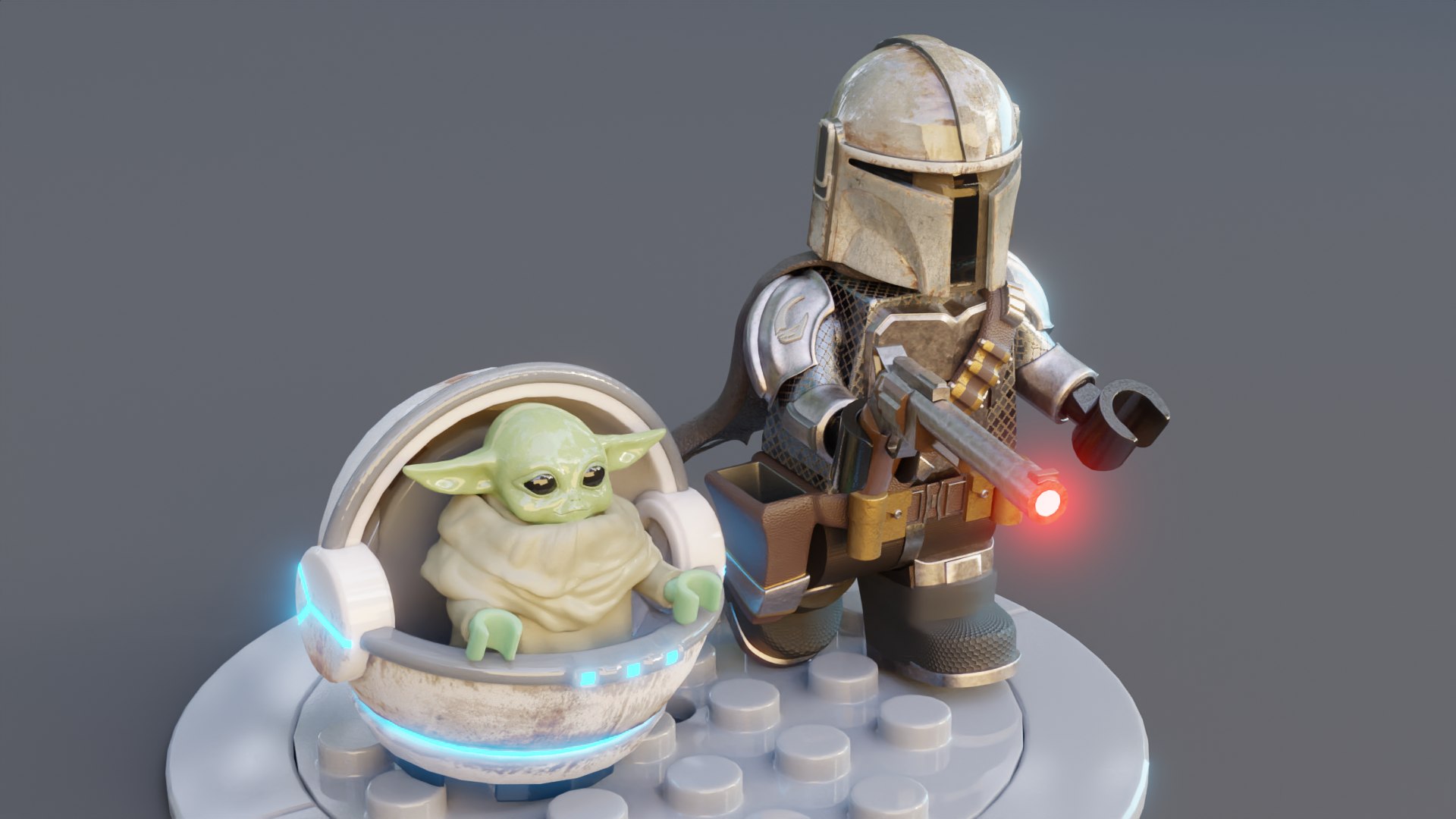 Mandalorian And Grogu 3D Model - TurboSquid 2142042