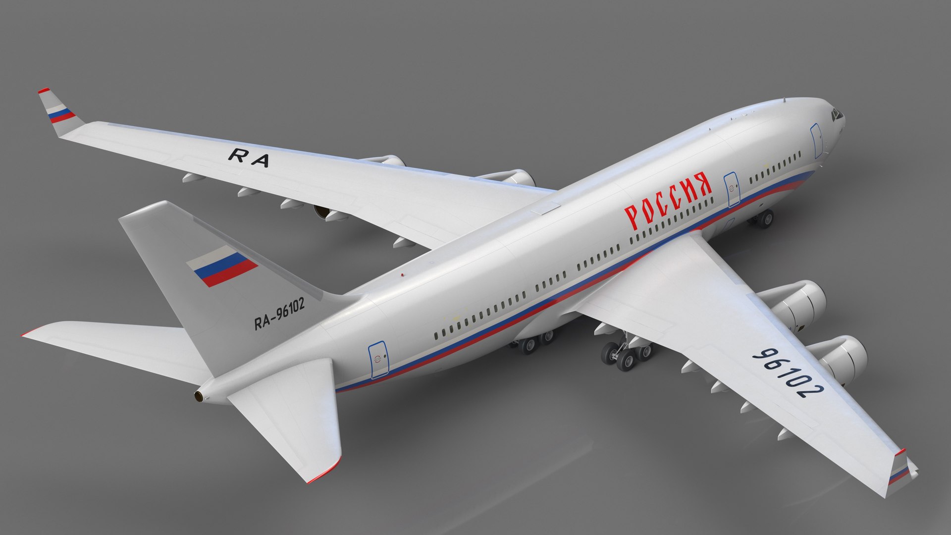 Ilyushin IL-96 Presidential Aircraft Simple Interior 3D - TurboSquid ...