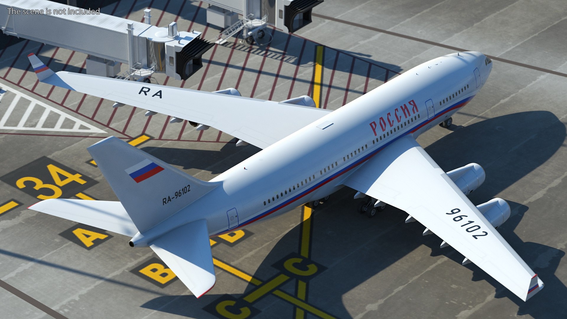 Ilyushin IL-96 Presidential Aircraft Simple Interior 3D - TurboSquid ...