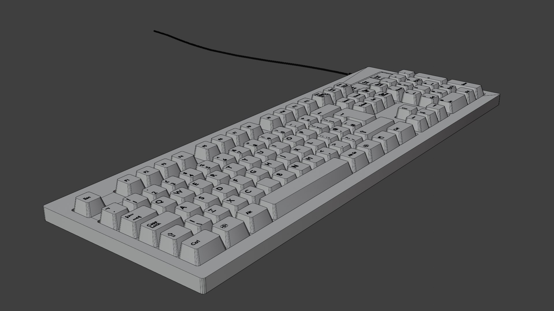 3D Old Keyboard - TurboSquid 1851402