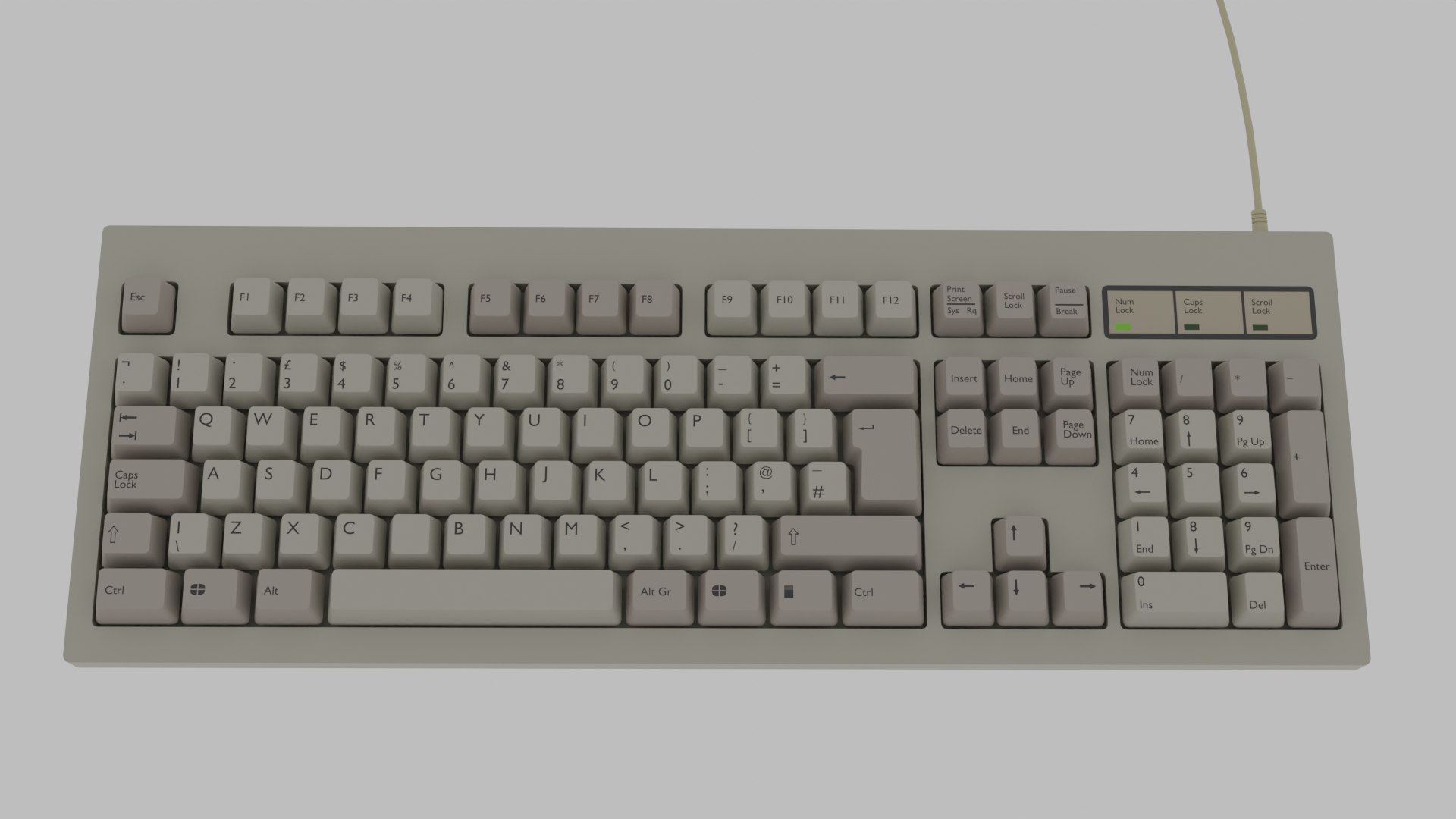 3D Old Keyboard - TurboSquid 1851402