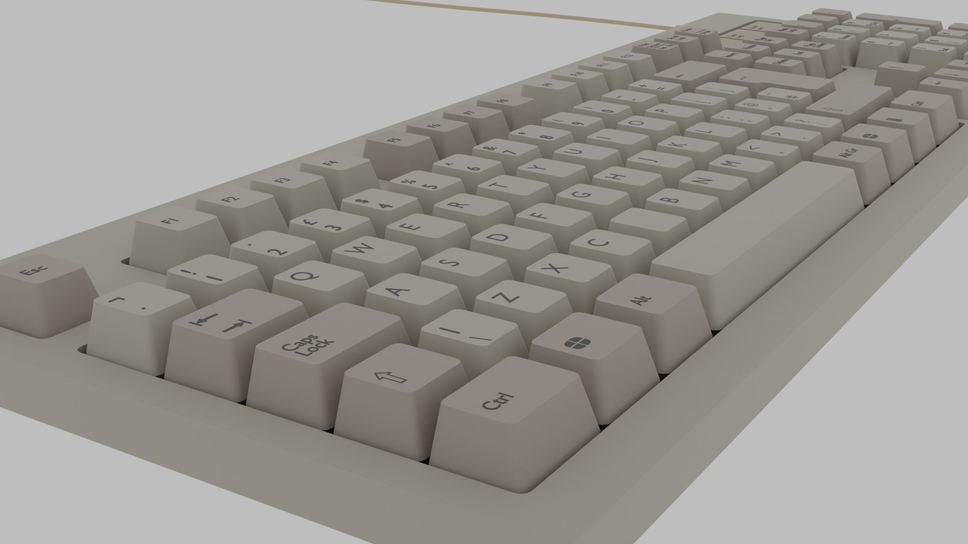 3D Old Keyboard - TurboSquid 1851402