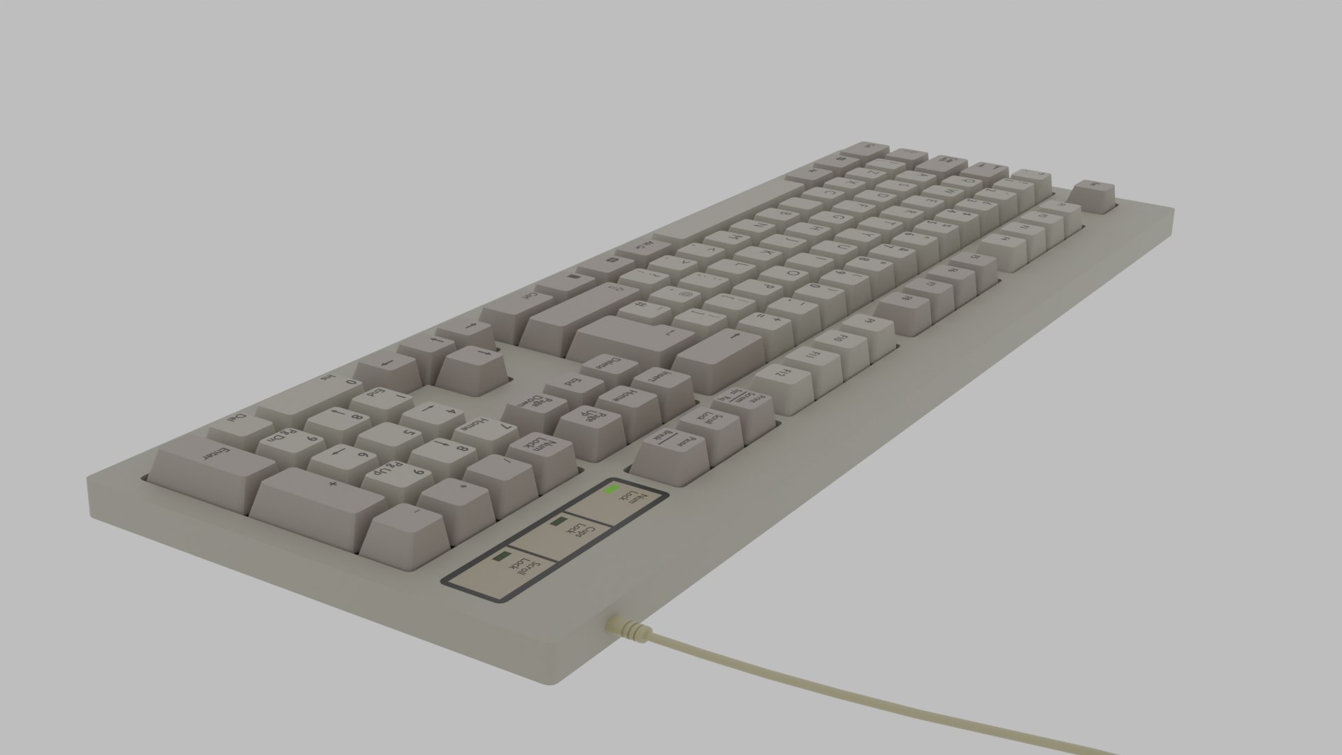 3D Old Keyboard - TurboSquid 1851402