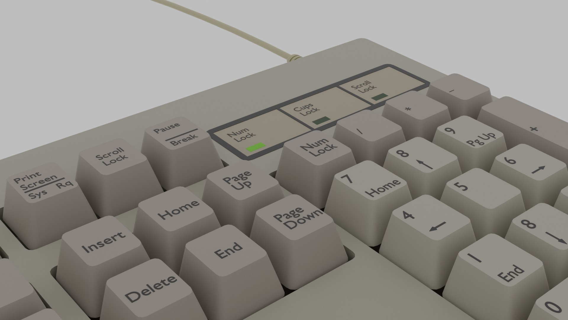3D Old Keyboard - TurboSquid 1851402