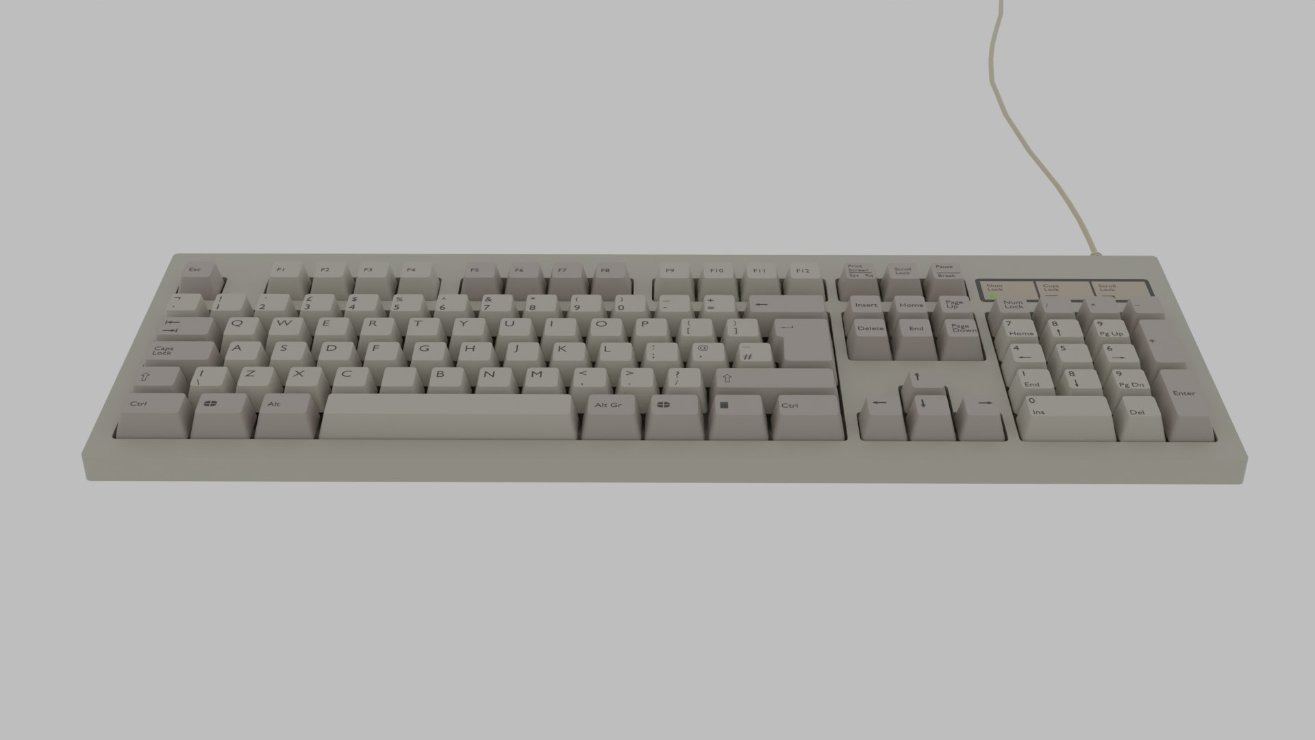 3D Old Keyboard - TurboSquid 1851402