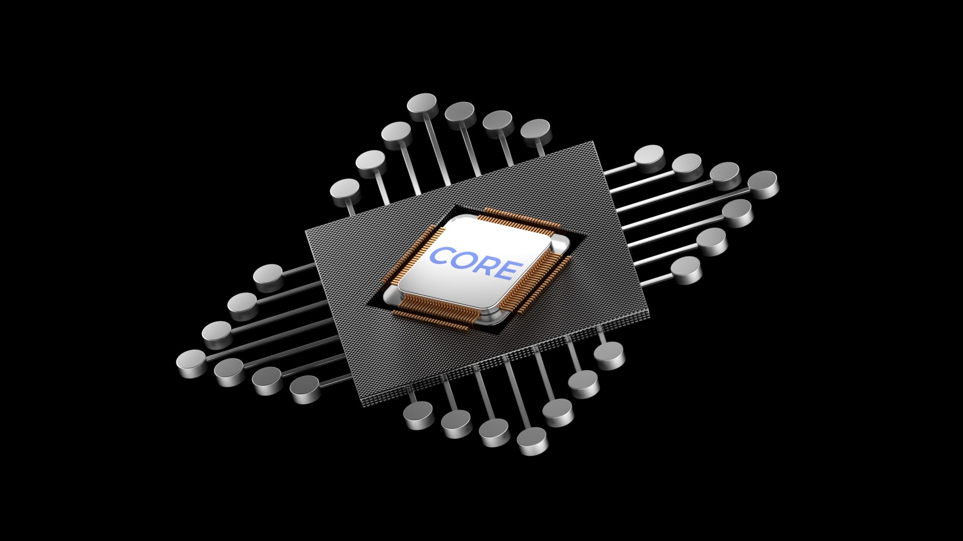 3D Chip Core Single Chip Model - TurboSquid 2261249