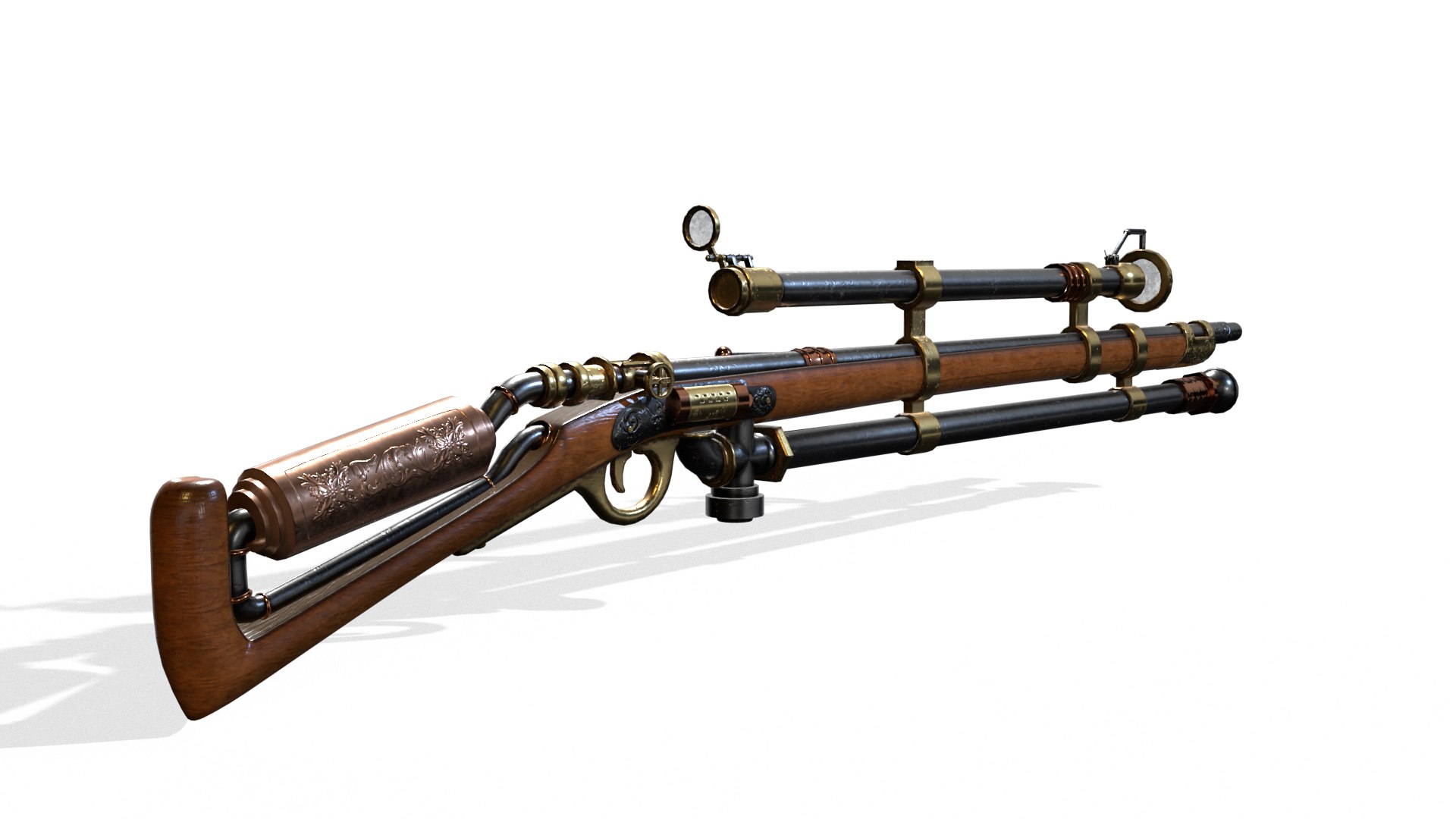 3D Steam Sniper Rifle - TurboSquid 2122409