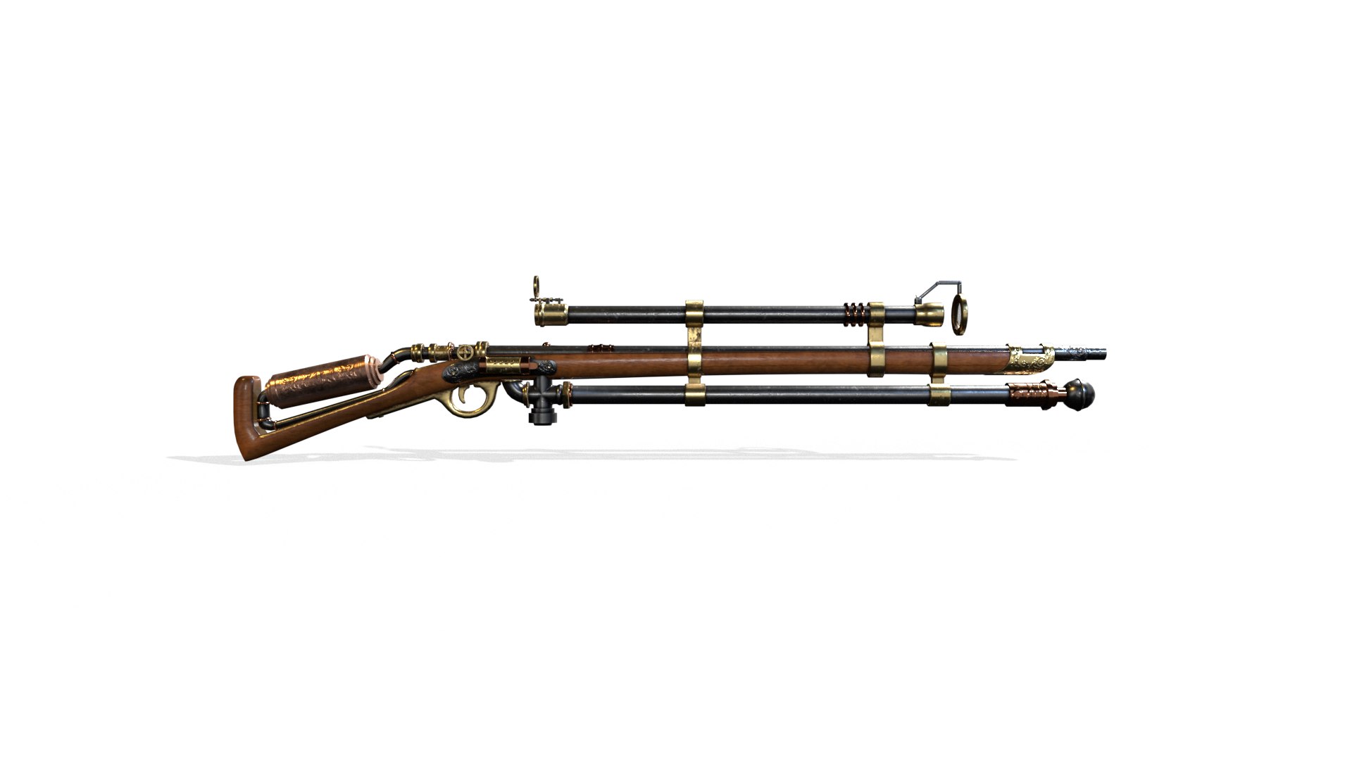 3D Steam Sniper Rifle - TurboSquid 2122409