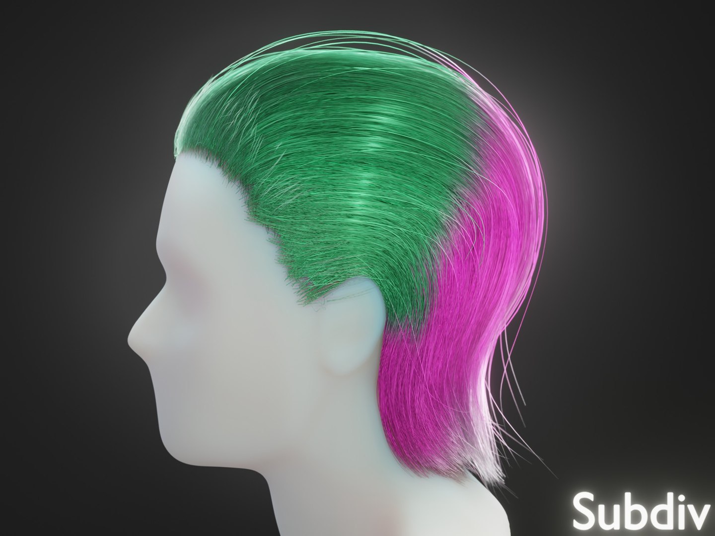 3D Model Female Hairstyle RealTime 1 Low Poly - TurboSquid 1934370