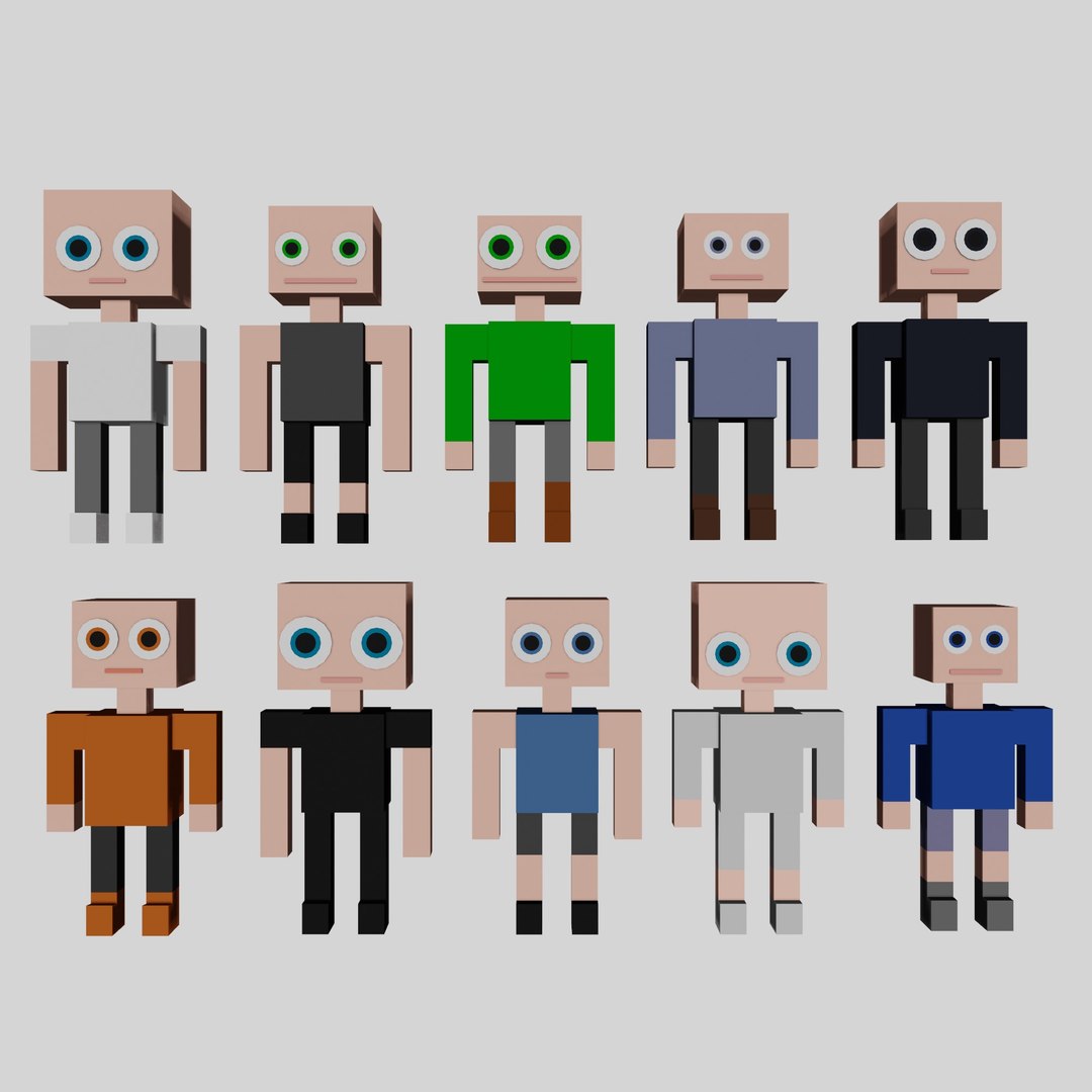 3D 10 Humans - TurboSquid 2191138