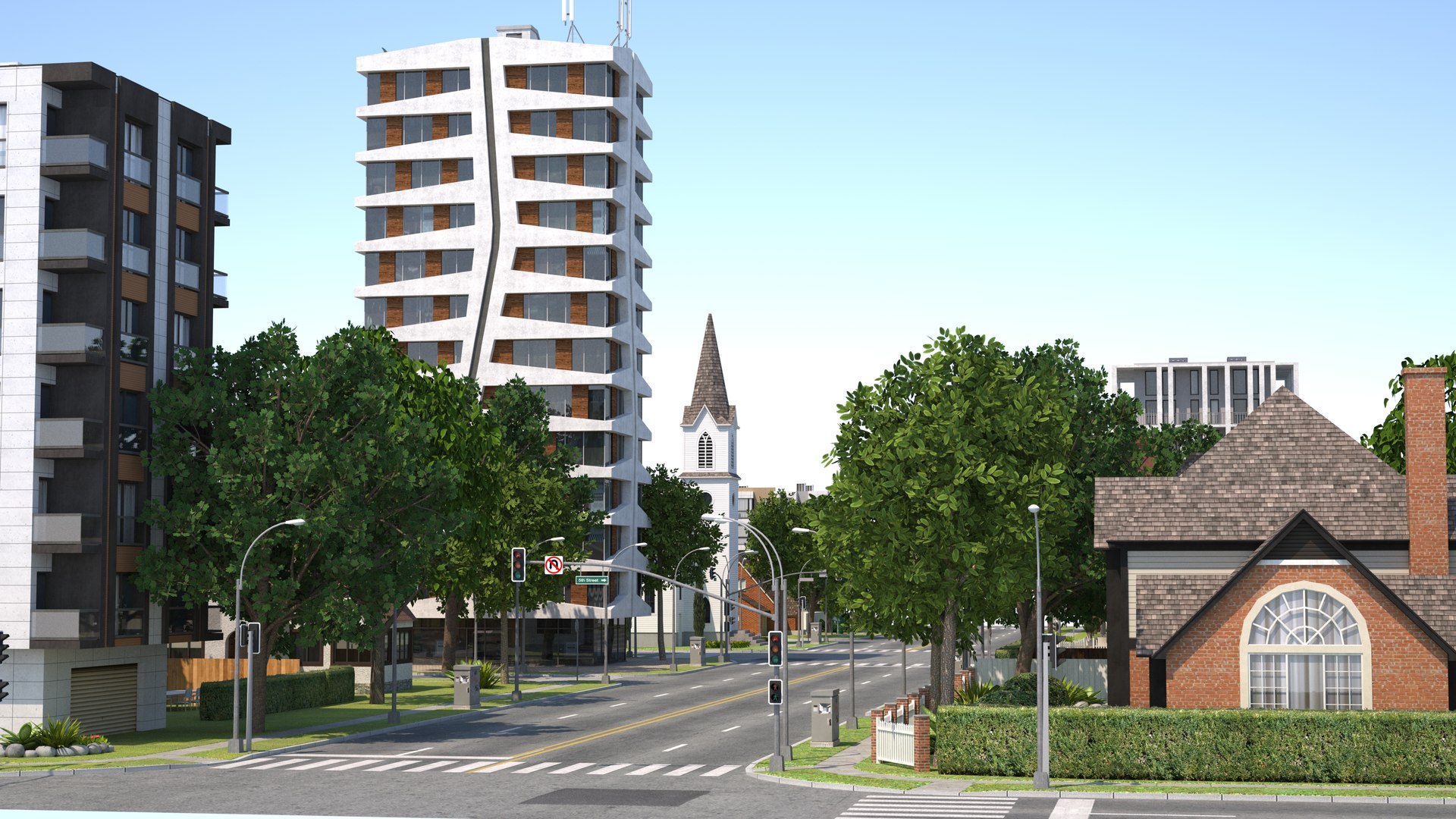 3D Suburb City Model - TurboSquid 2068909