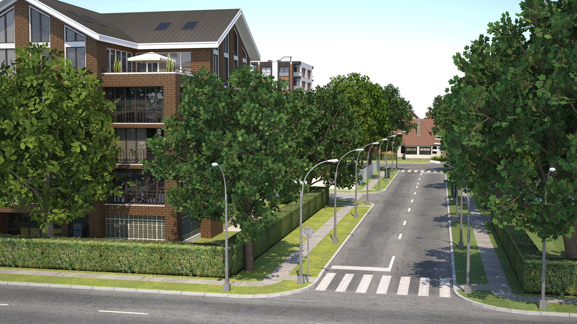 3D Suburb City Model - TurboSquid 2068909