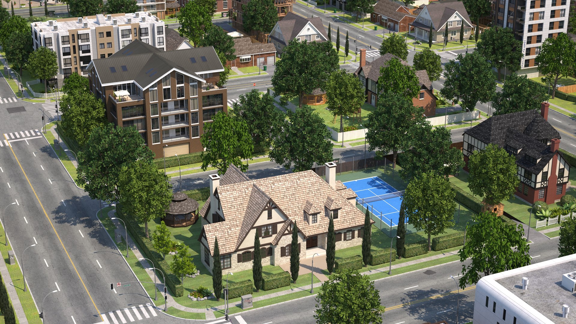 3D Suburb City Model - TurboSquid 2068909