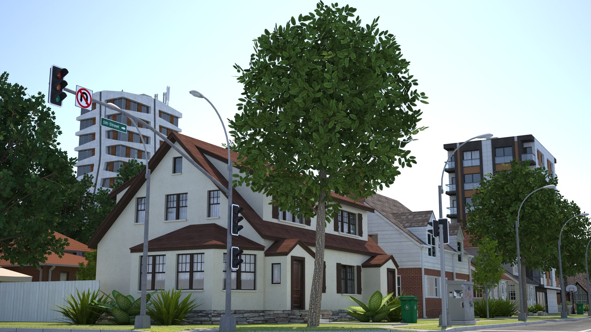 3D Suburb City Model - TurboSquid 2068909