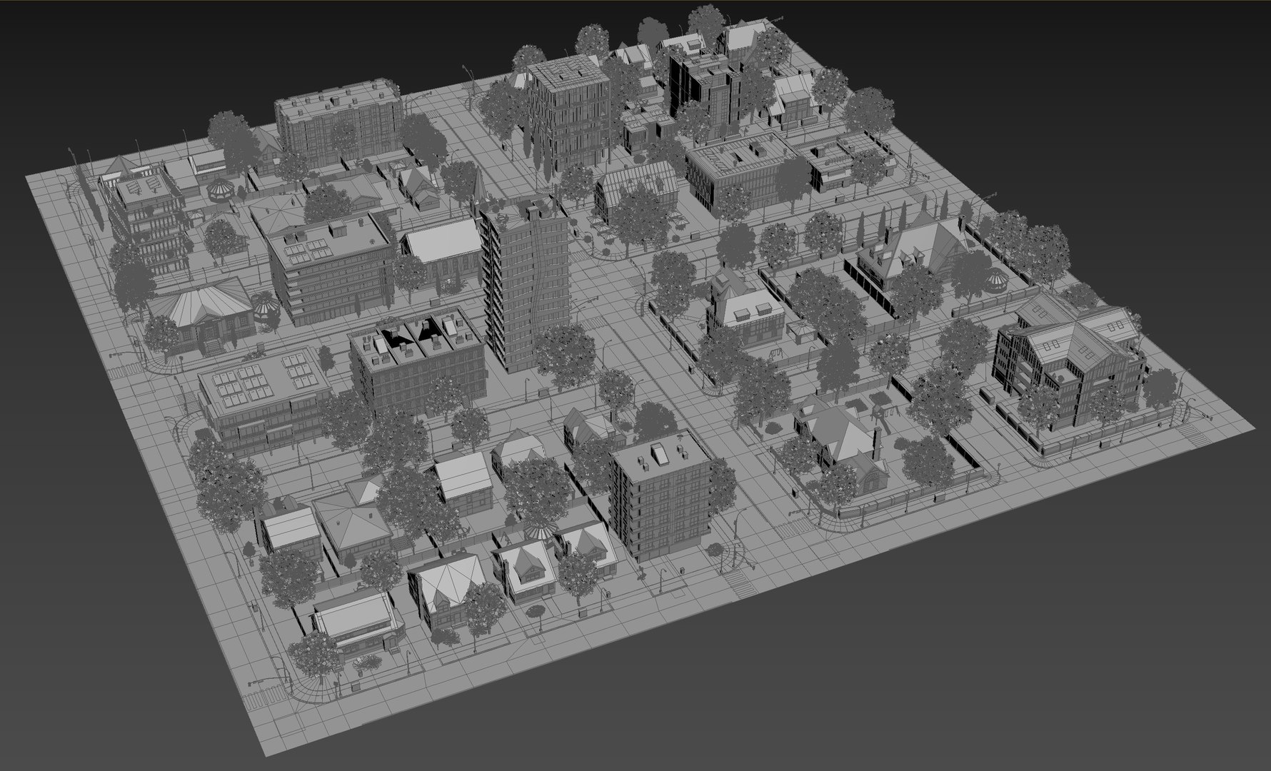 3D Suburb City model - TurboSquid 2068909