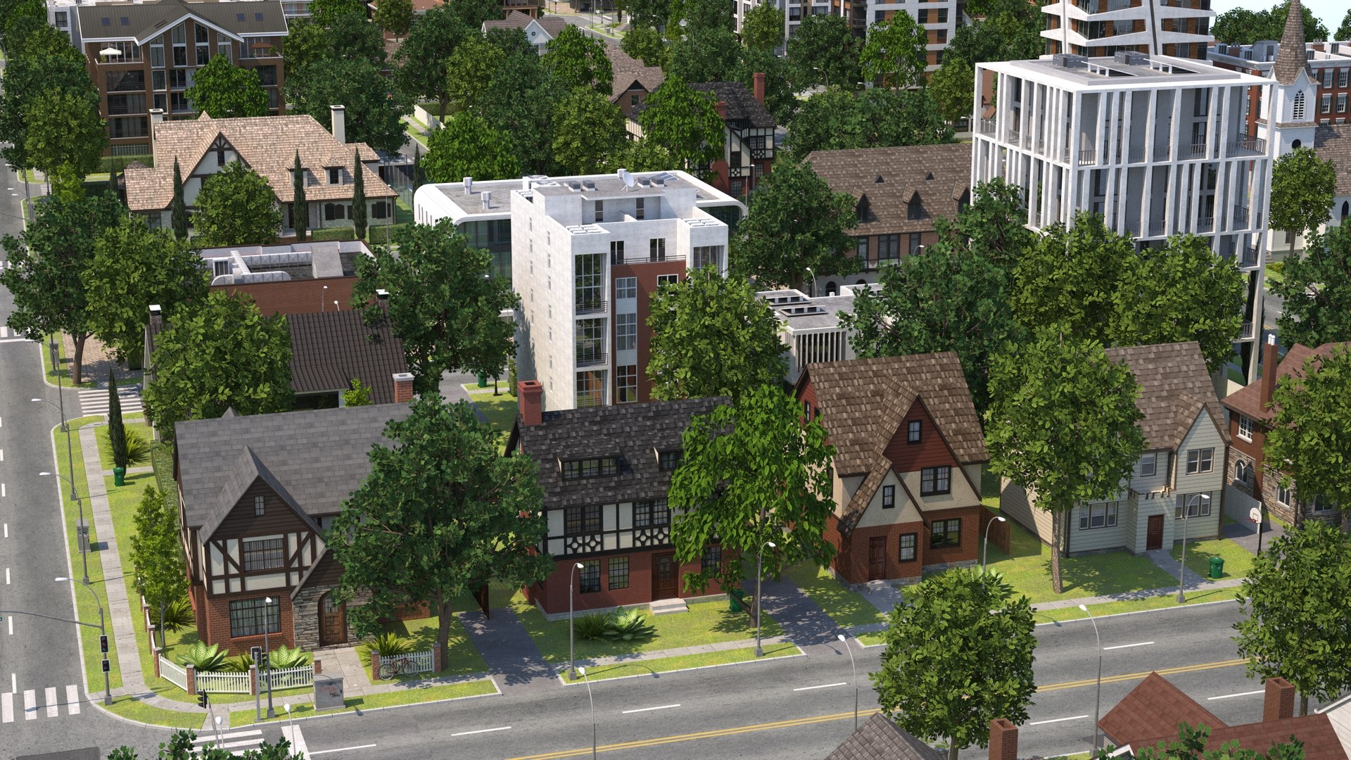 3D Suburb City Model - TurboSquid 2068909