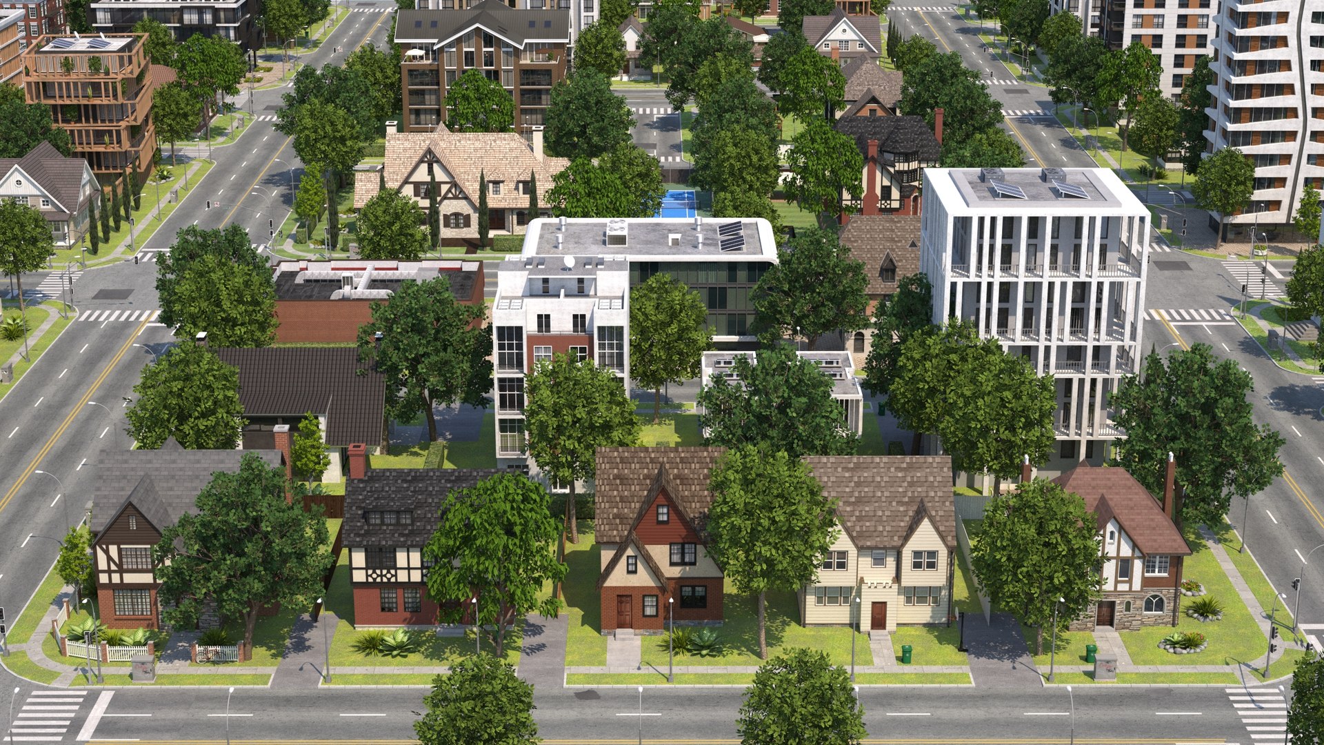 3D Suburb City Model - TurboSquid 2068909