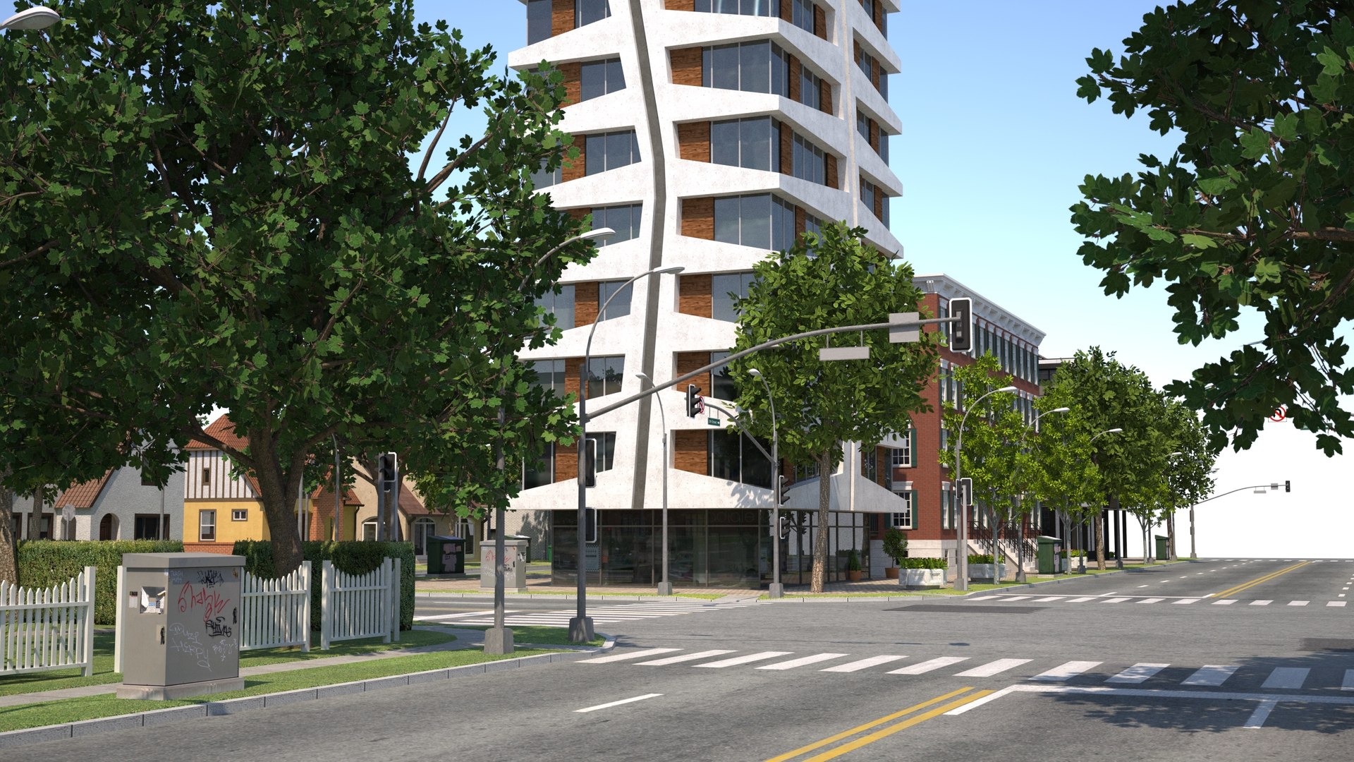 3D Suburb City Model - TurboSquid 2068909