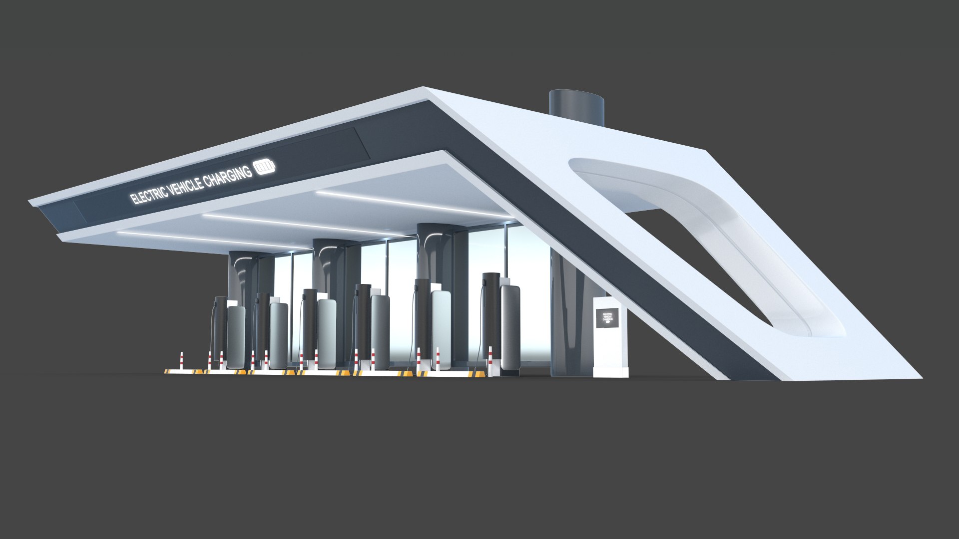 Electric Vehicle Charging Model - TurboSquid 2052160