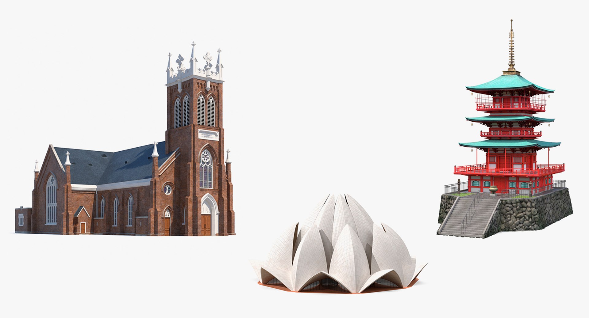 3D Religious Buildings Collection - TurboSquid 1988266