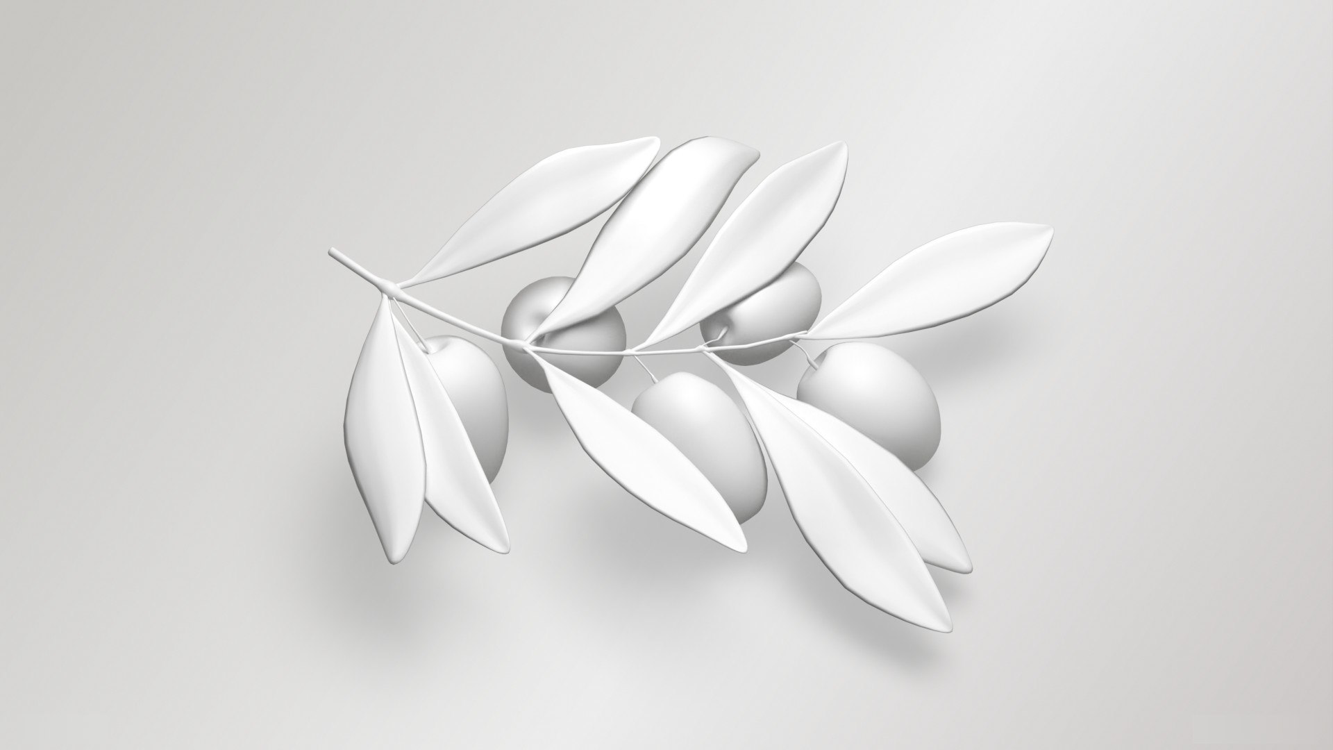 Green Olive Branch 3D Model - TurboSquid 2267946